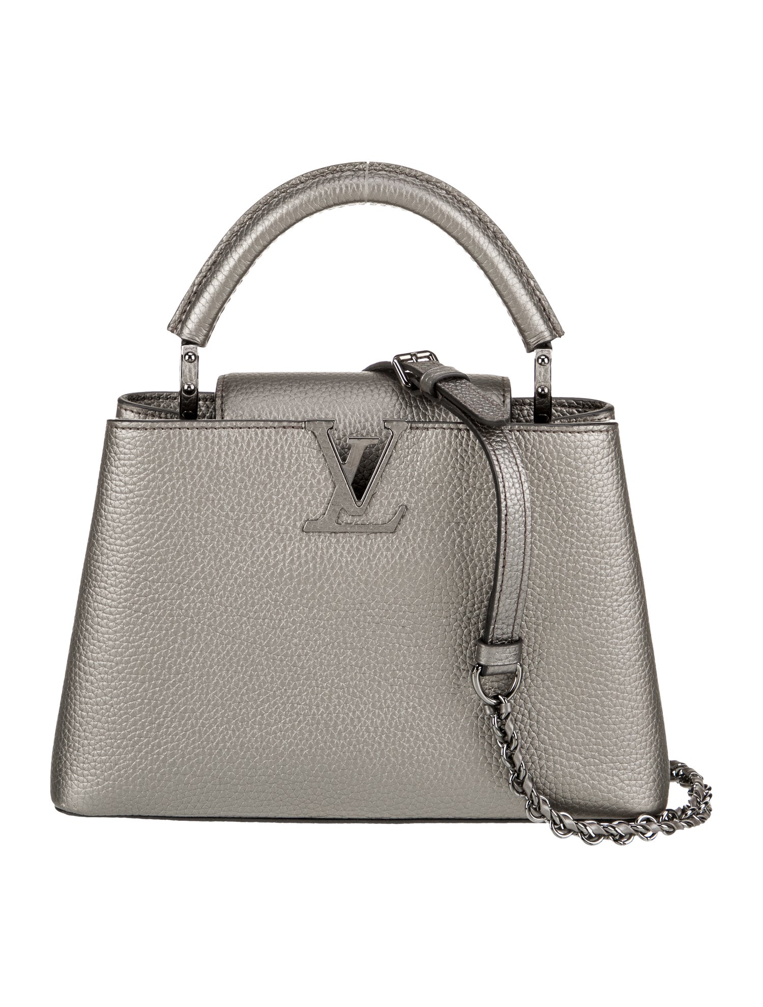 Louis Vuitton Signature Capucines BB - Metallic Handle Bags, Handbags ...