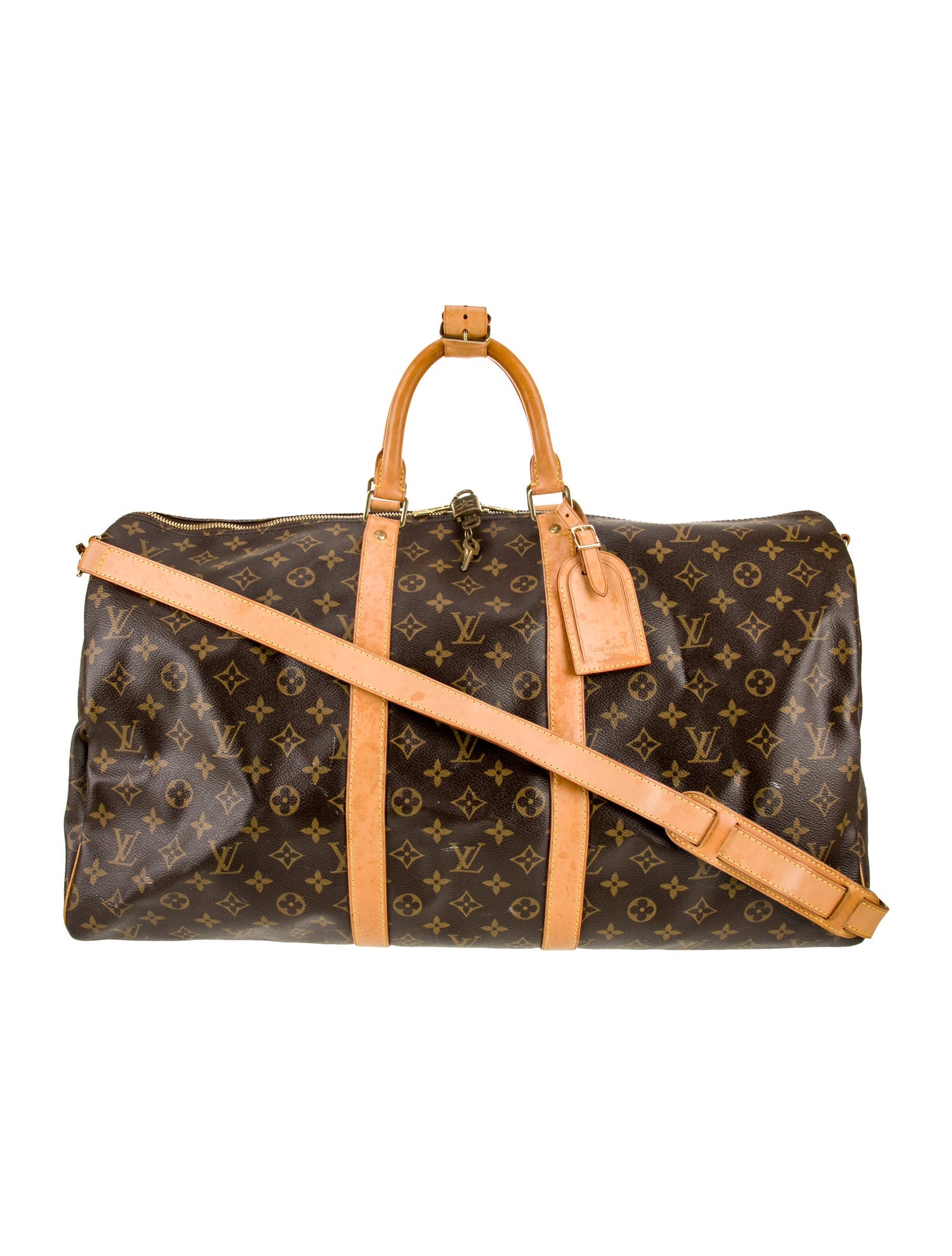 Louis Vuitton LV Monogram Keepall Bandouliere 55 Vintage - Brown Luggage and Travel, Handbags ...