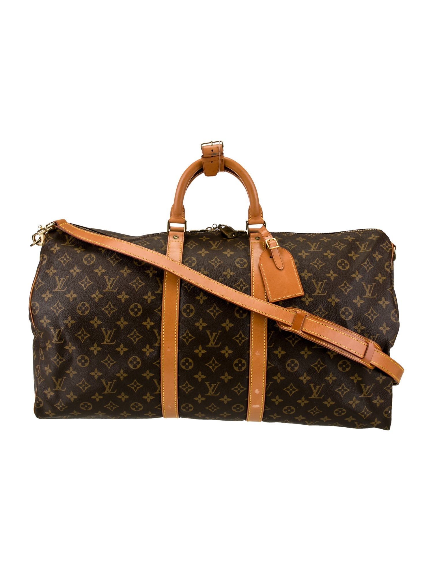 Louis Vuitton LV Monogram Keepall Bandouliere 55 Vintage - Brown Luggage and Travel, Handbags ...