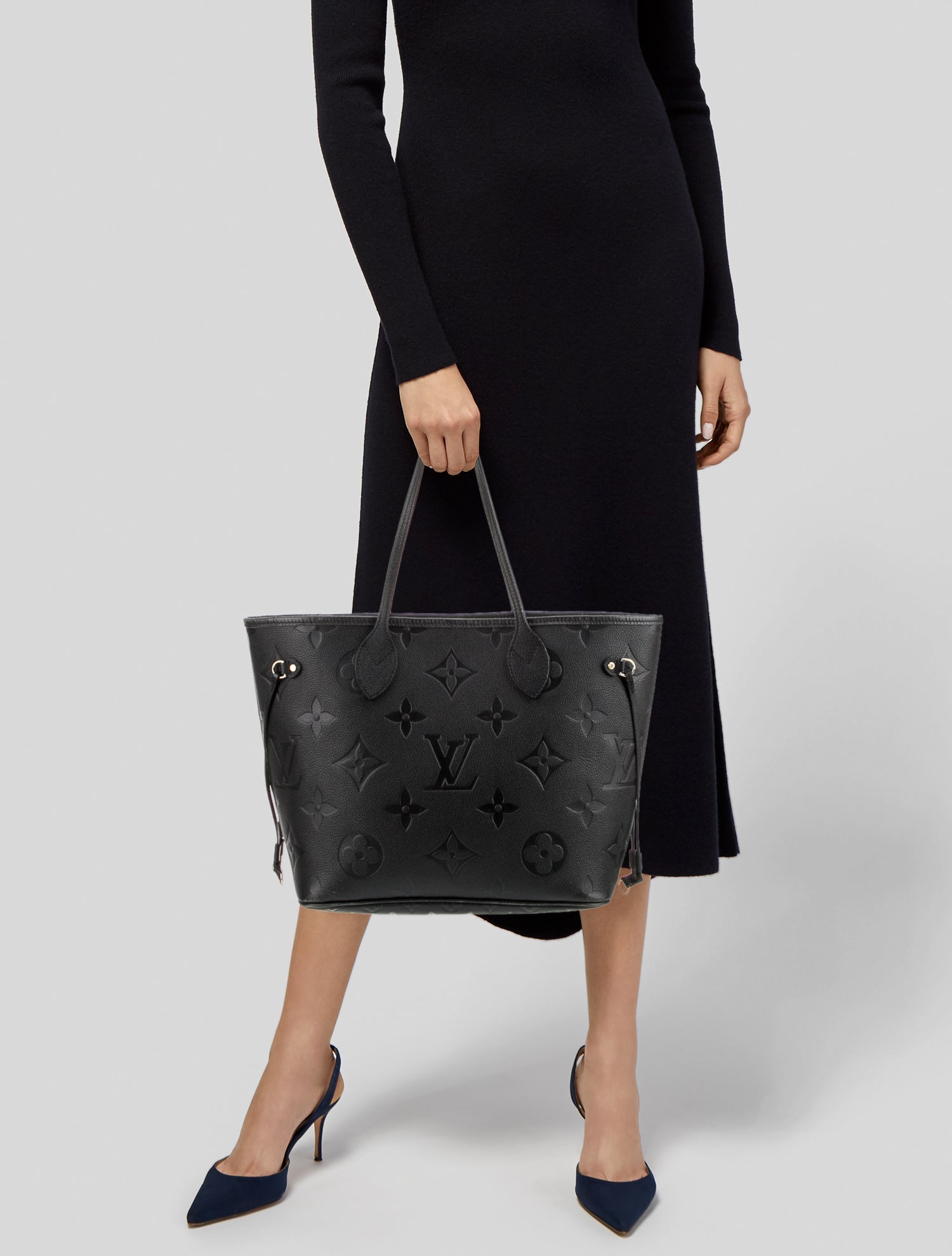 Louis Vuitton Monogram Giant Neverfull MM - Black Totes, Handbags ...