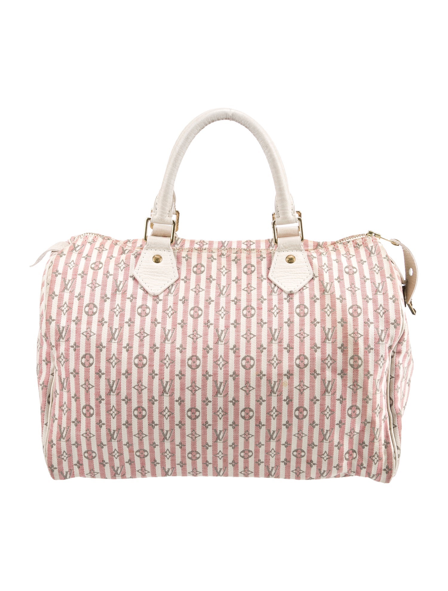 Louis Vuitton Monogram Mini Lin Speedy 30 - Red Handle Bags, Handbags ...