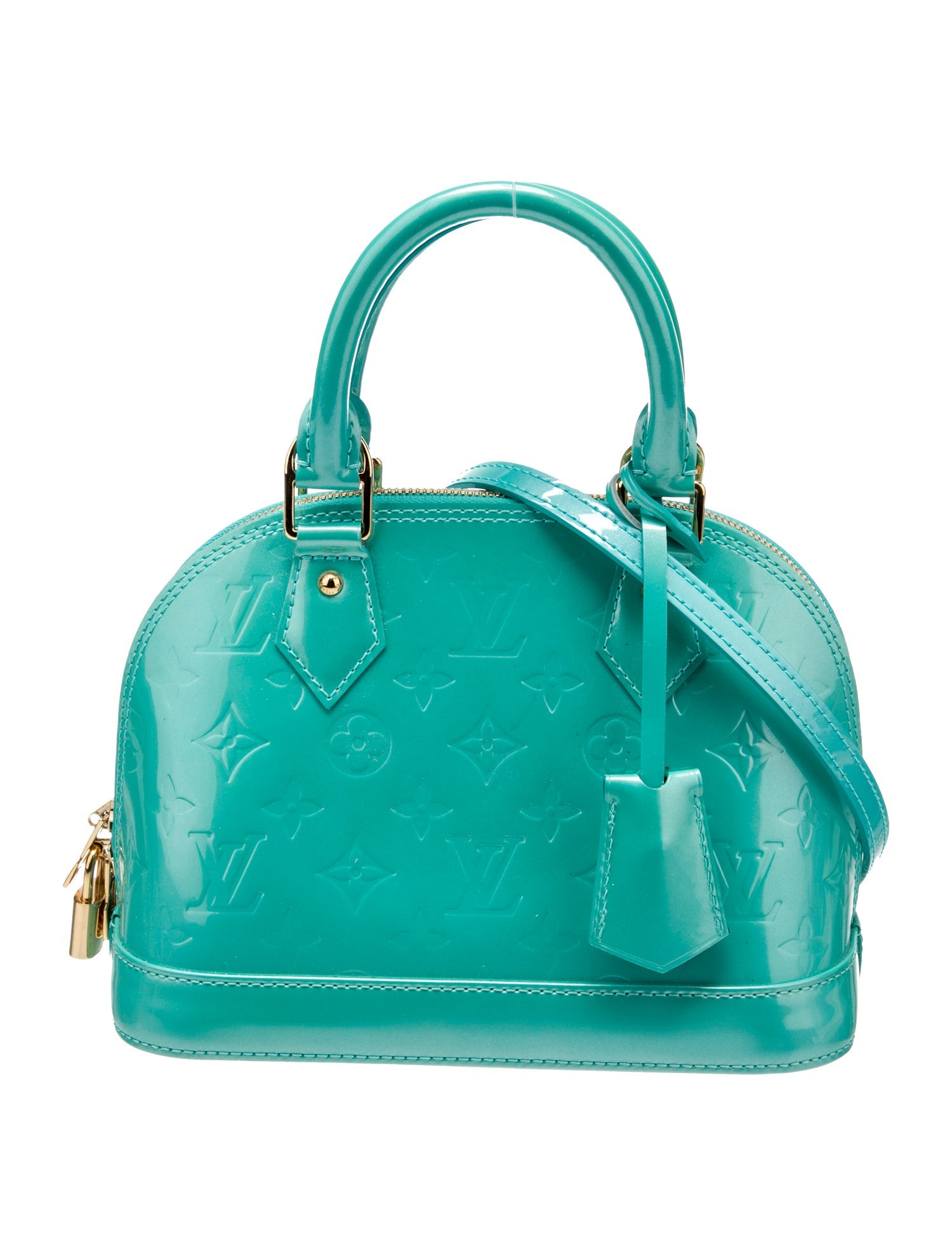 Louis Vuitton Monogram Vernis Alma BB - Blue Handle Bags, Handbags ...