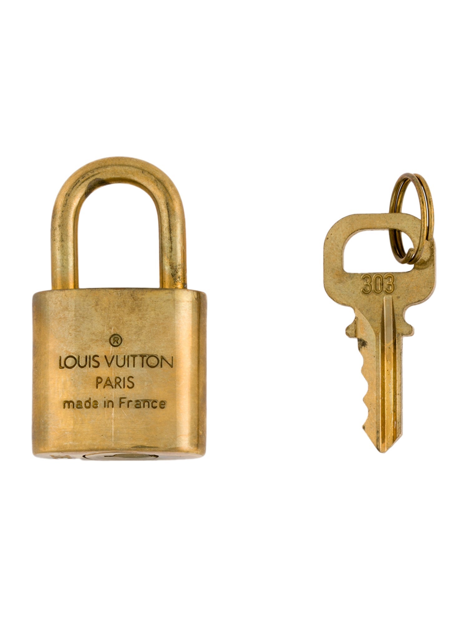 Louis Vuitton Brass Lock & Key Set - Gold Bag Accessories, Accessories ...