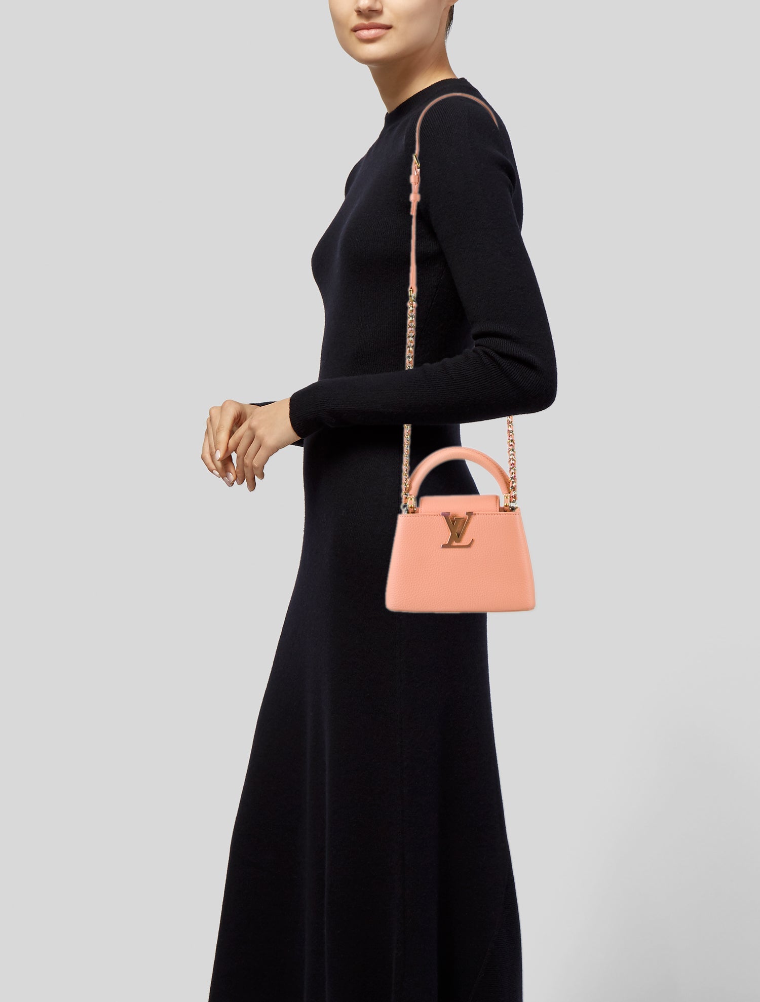 Louis Vuitton Signature Capucines BB - Metallic Handle Bags, Handbags ...