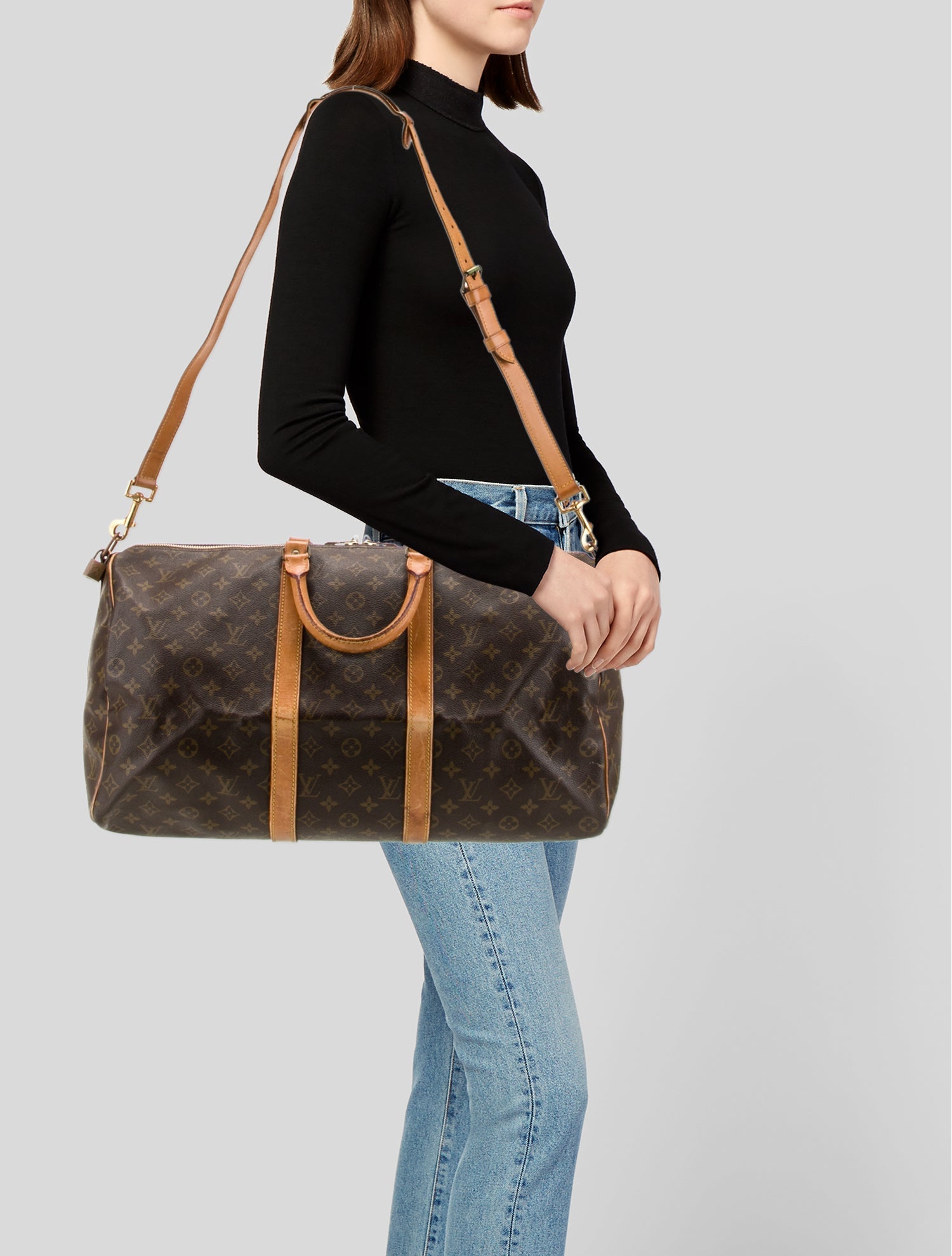 Louis Vuitton LV Monogram Keepall Bandouliere 50 Vintage - Brown Luggage and Travel, Handbags ...