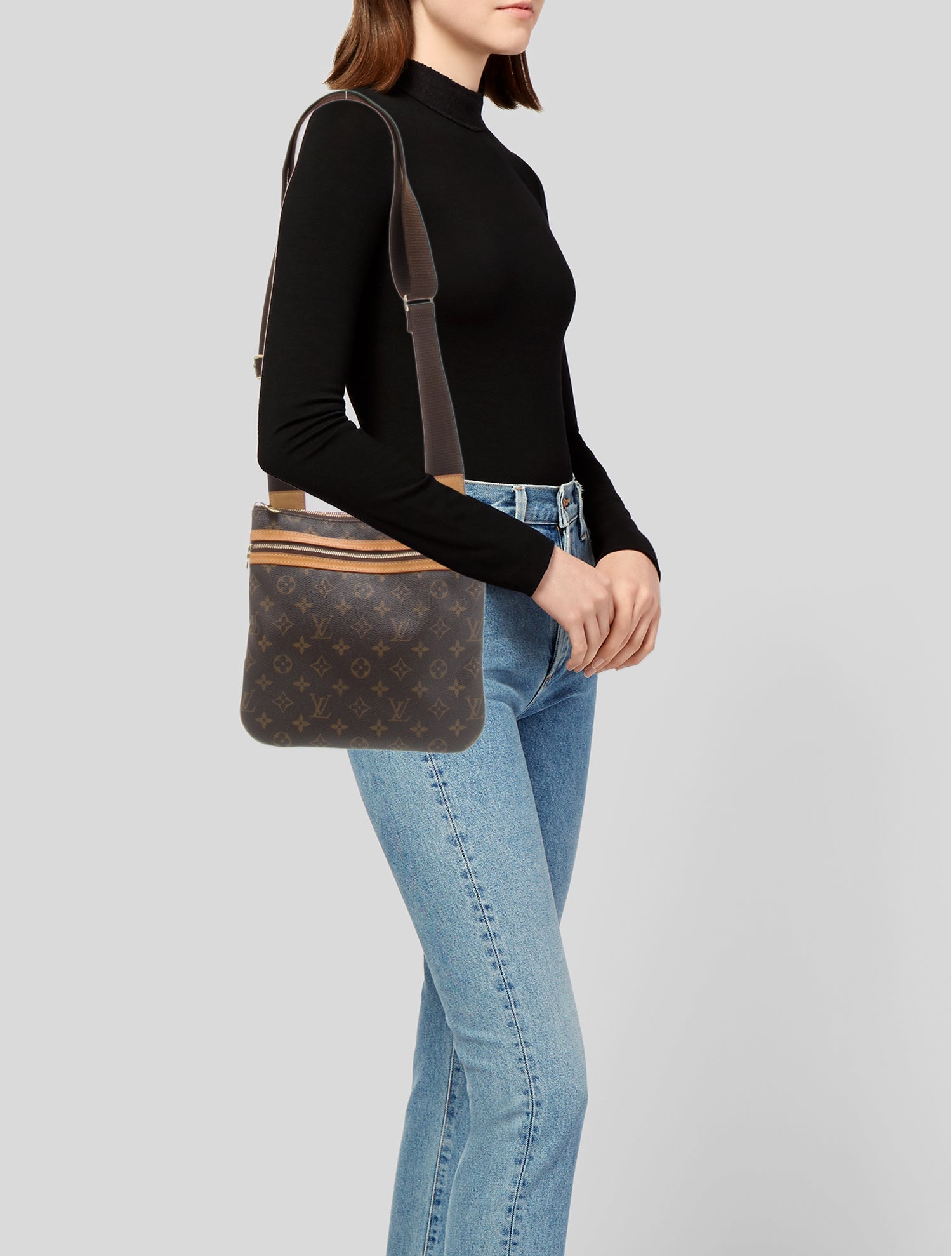 Louis Vuitton Monogram Pochette Bosphore - Brown Crossbody Bags ...