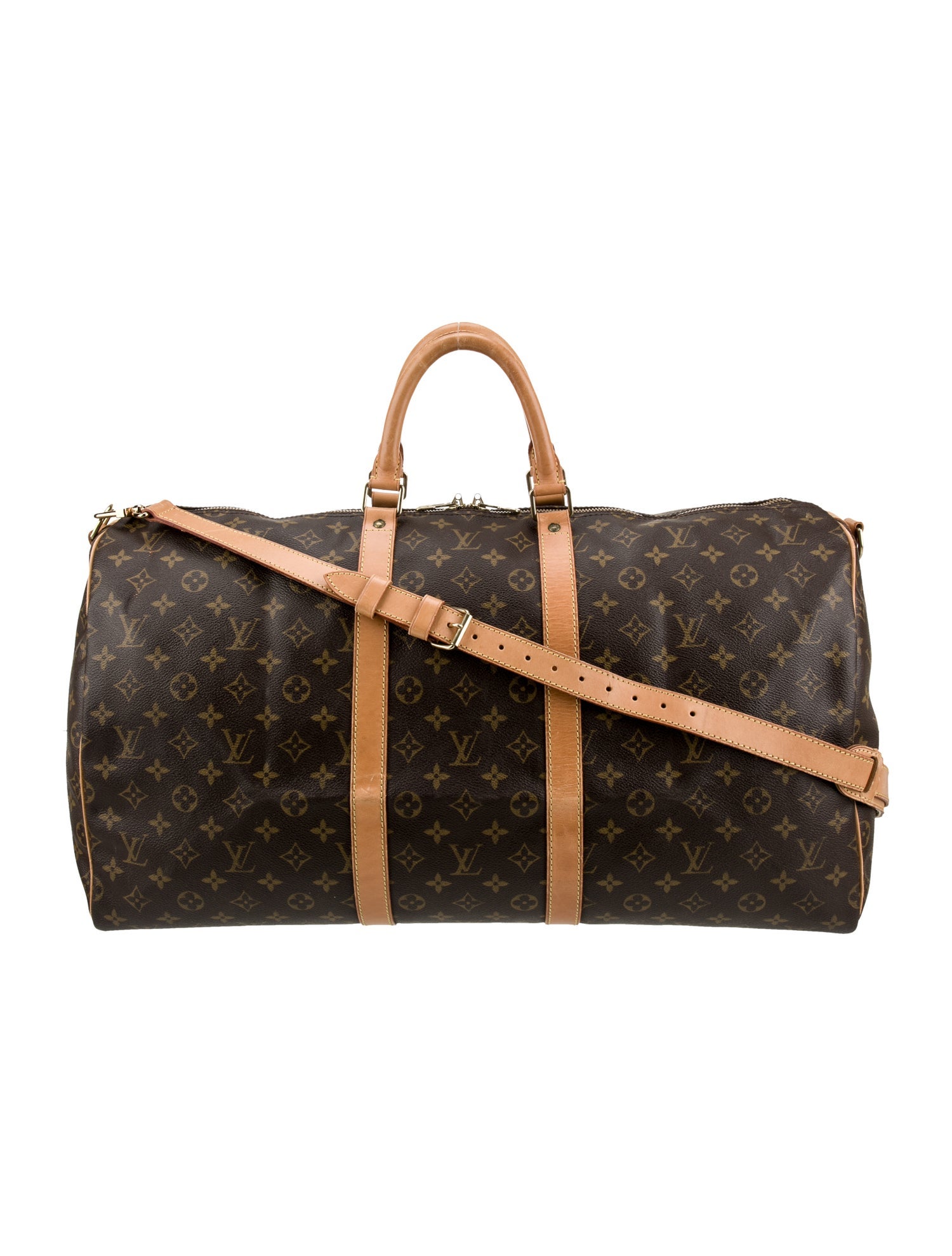 Louis Vuitton LV Monogram Keepall Bandouliere 55 Vintage - Brown Luggage and Travel, Handbags ...