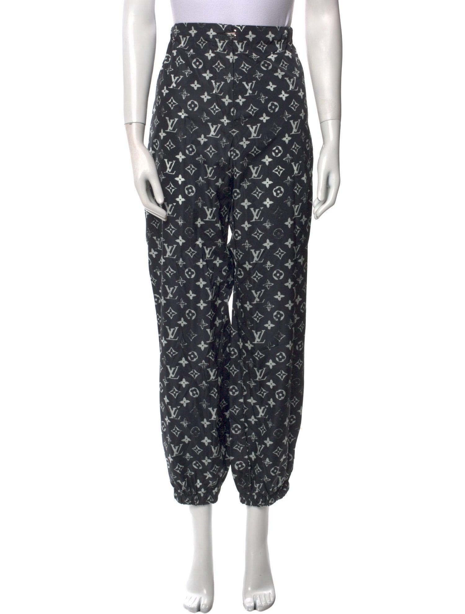 Louis Vuitton 2020 Straight Leg Pants w/ Tags - Black, 11.5" Rise Pants ...