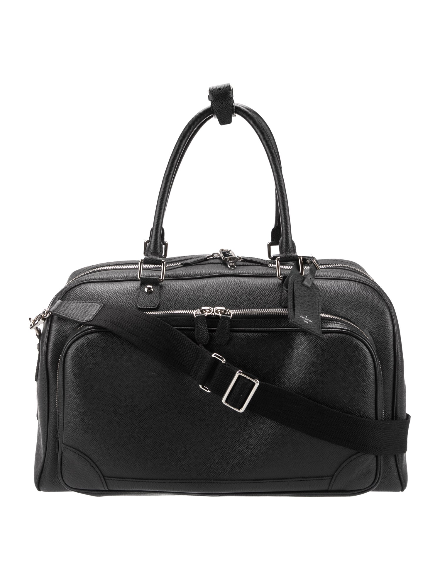 Louis Vuitton Taiga Leather Weekender Bag - Black Weekenders, Bags ...