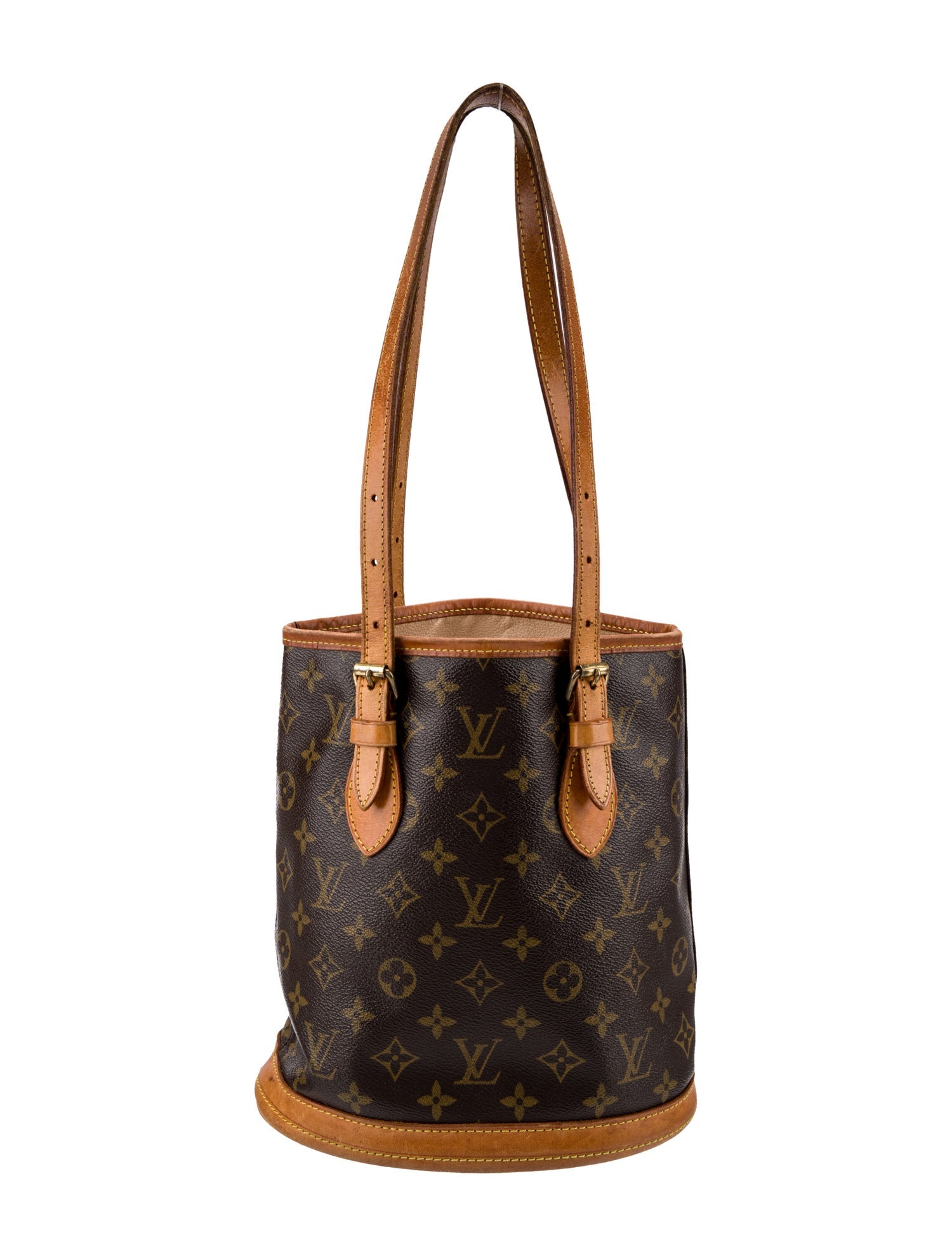 Louis Vuitton LV Monogram Bucket Bag Petit Vintage - Brown Bucket Bags ...