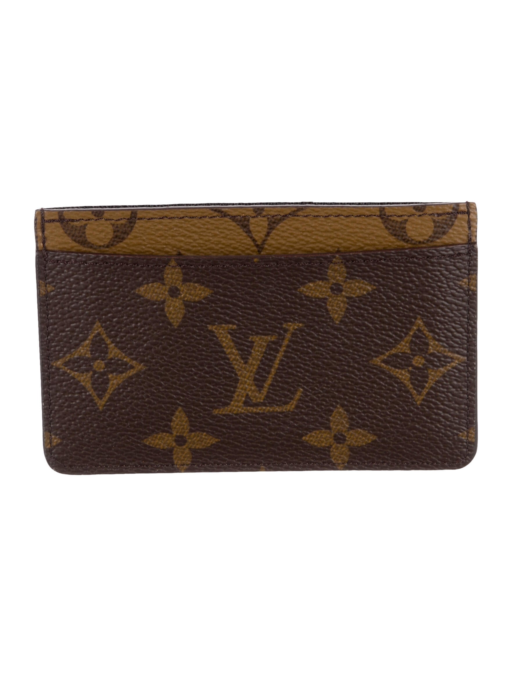 Louis Vuitton LV Monogram Coated Canvas Card Case - Brown Wallets ...