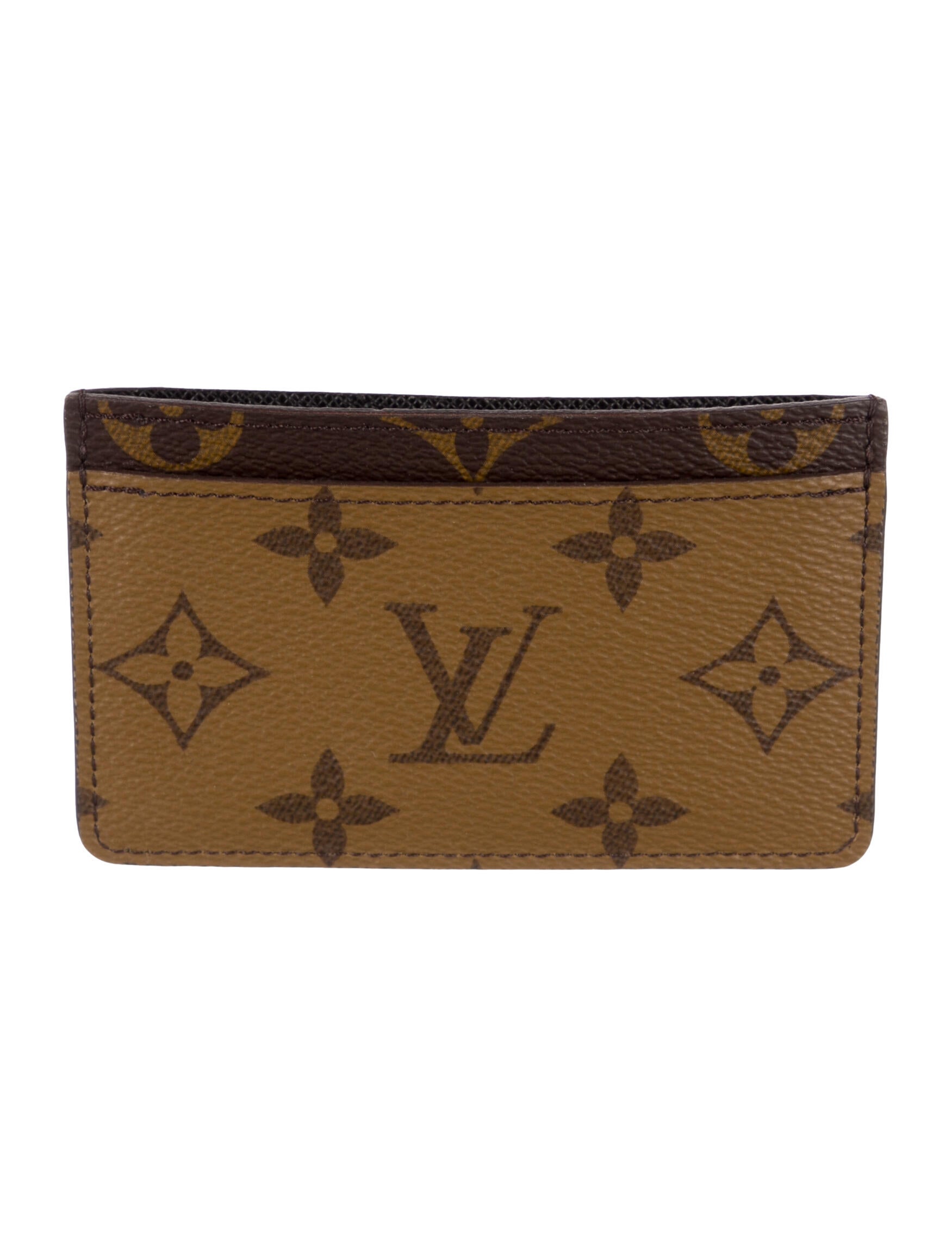 Louis Vuitton LV Monogram Coated Canvas Card Case - Brown Wallets ...