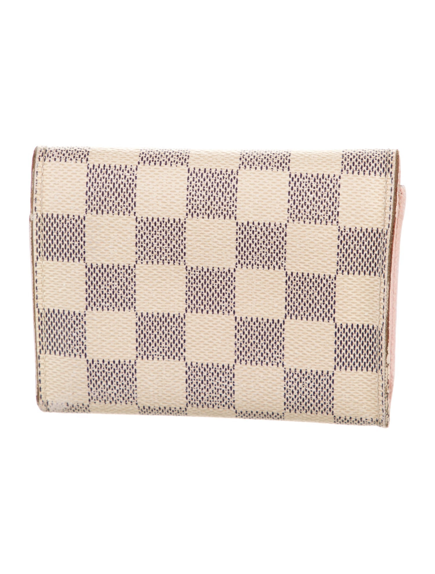Louis Vuitton Damier Azur Pattern Coated Canvas Victorine Wallet - Grey ...