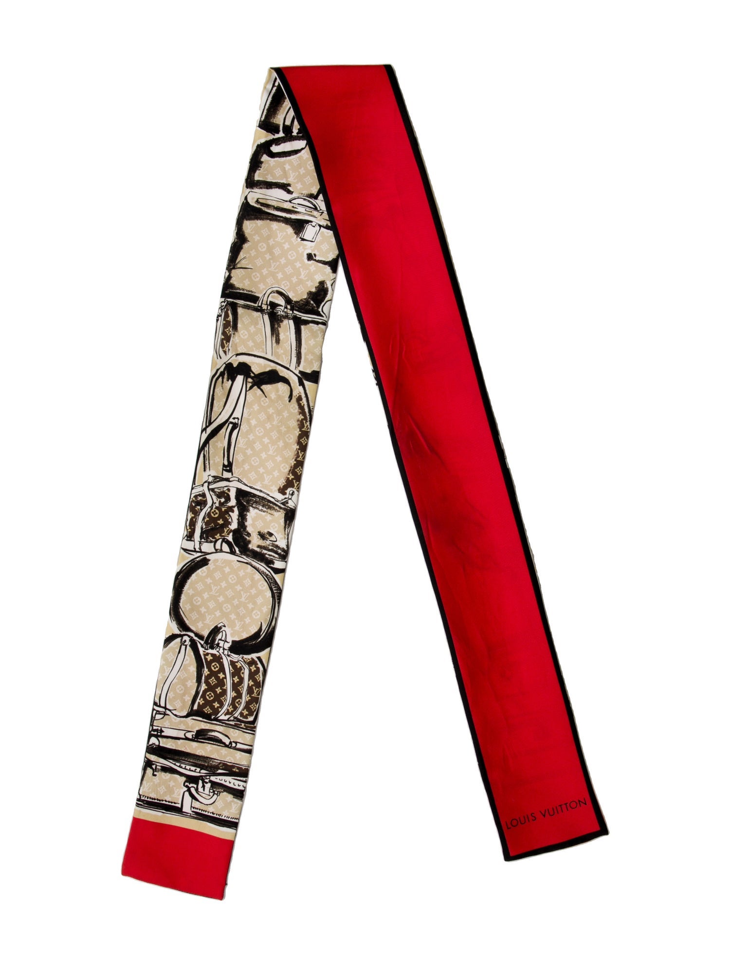 Louis Vuitton Monogram Trunks Bandeau Silk Bandeau - Neutrals Scarves ...