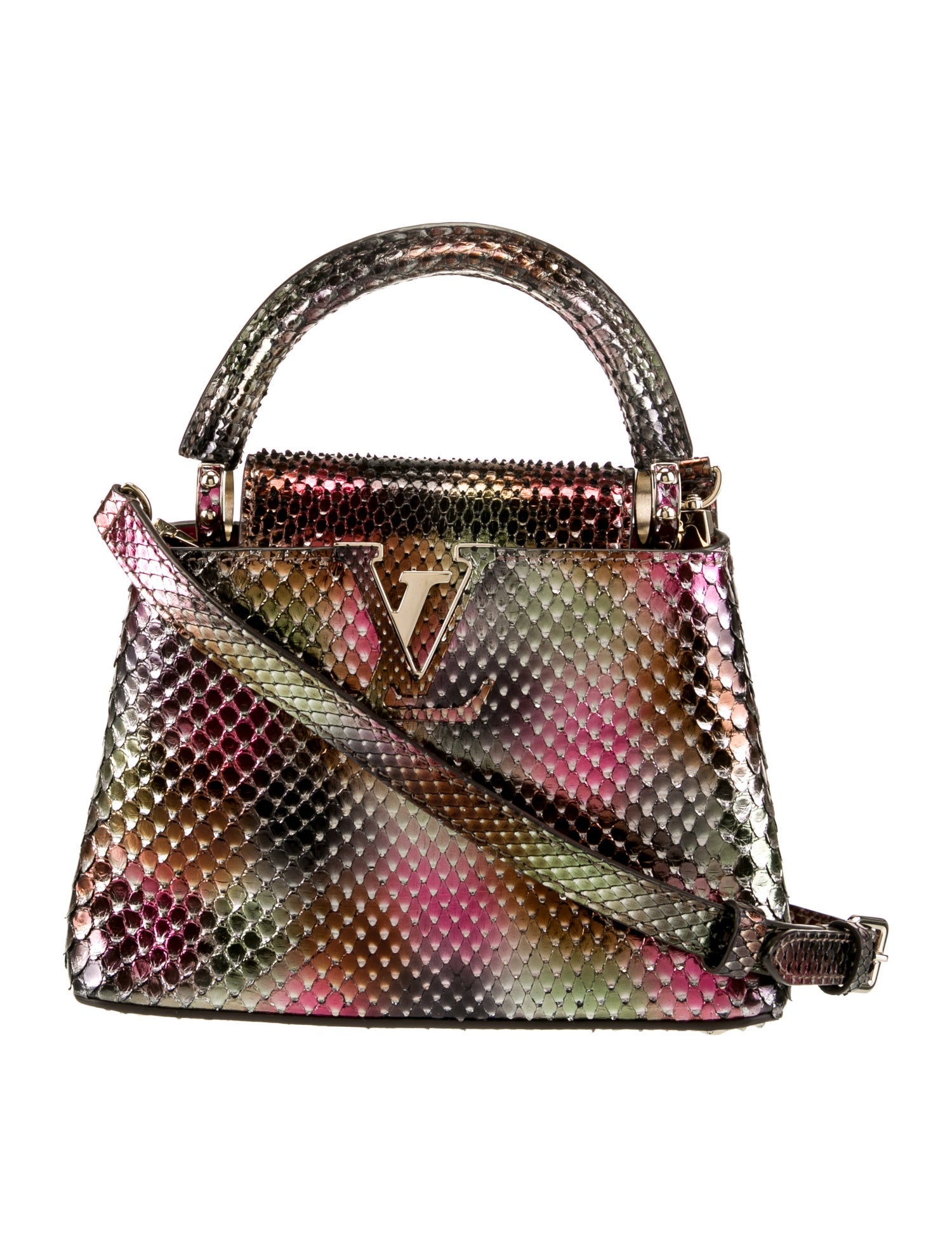 Louis Vuitton Python Capucines Mini - Metallic Handle Bags, Handbags ...