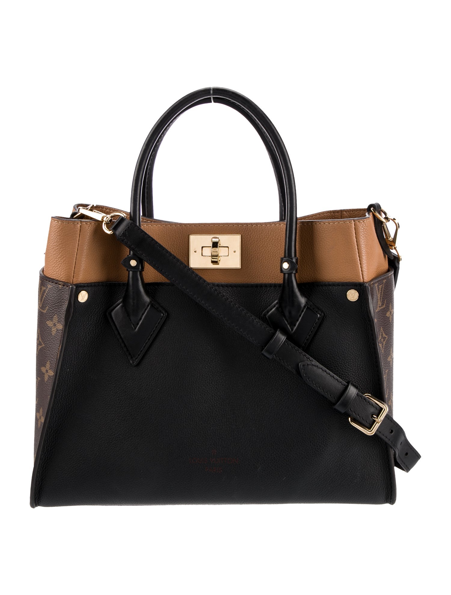 Louis Vuitton Signature On My Side MM - Black Handle Bags, Handbags ...