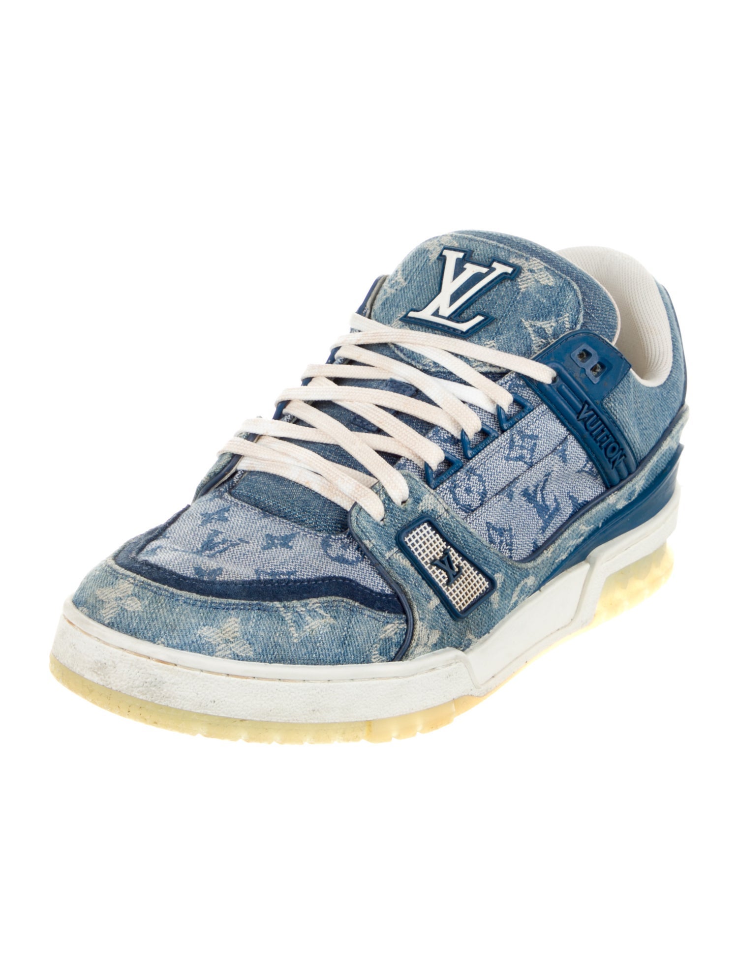 Louis Vuitton LV Monogram Denim Sneakers - Blue Sneakers, Shoes ...