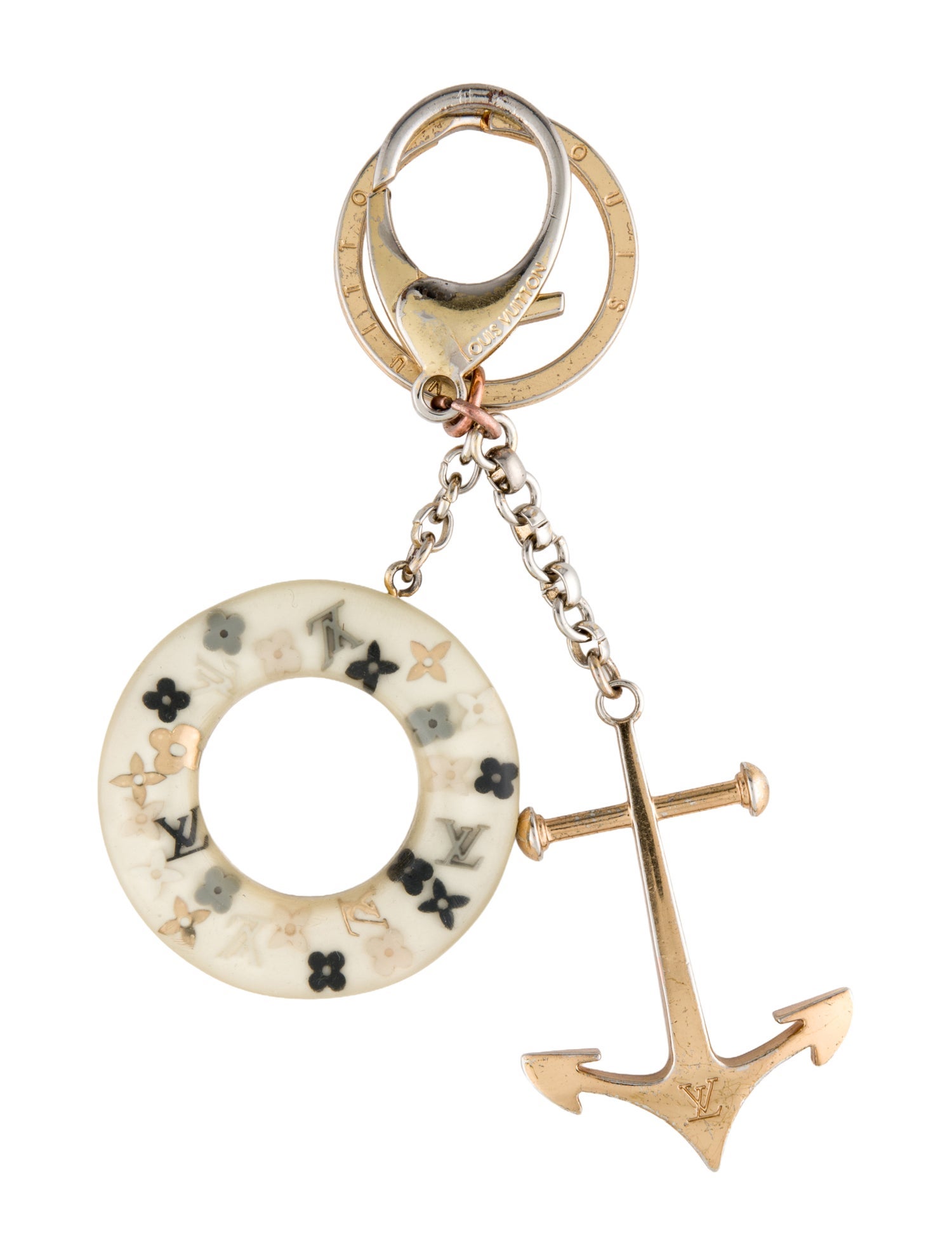 Louis Vuitton Marina Key Holder Bag Charm - Neutrals Keychains ...