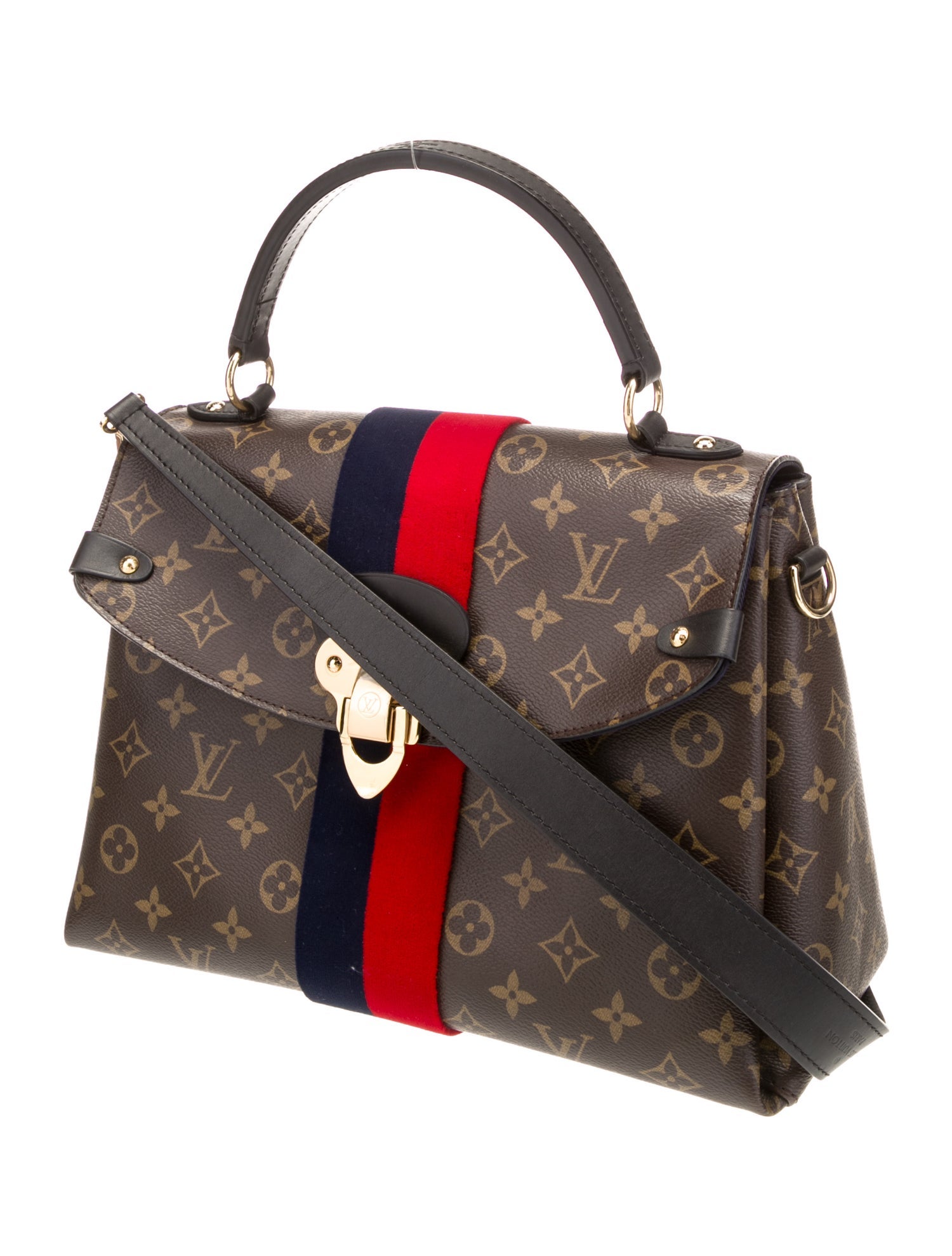 Louis Vuitton Monogram Georges MM - Brown Handle Bags, Handbags ...