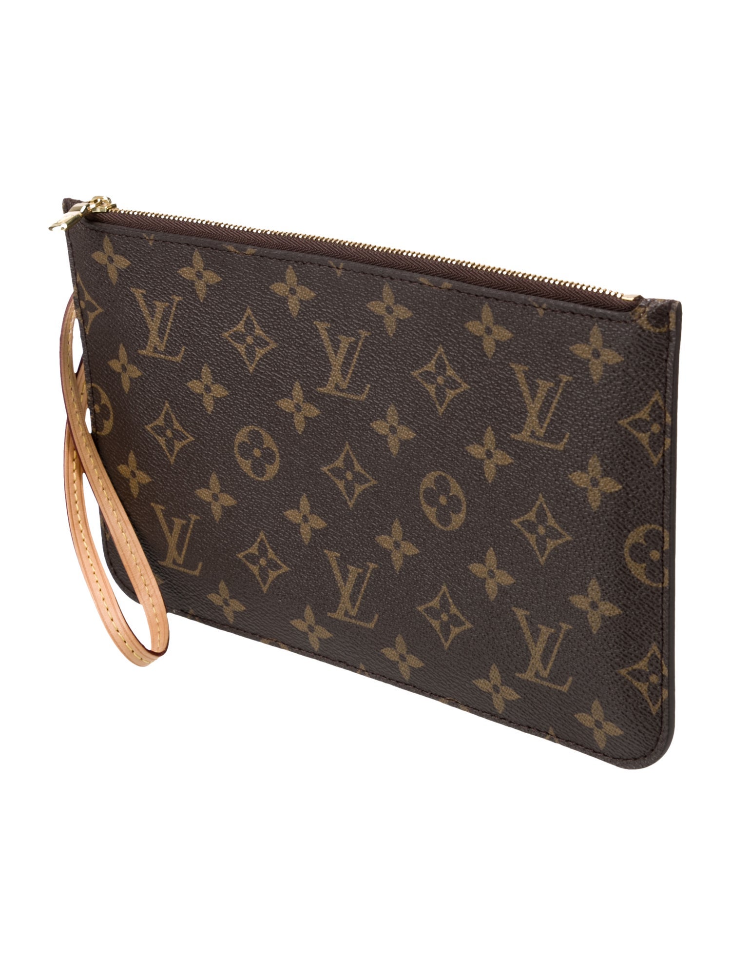 Louis Vuitton LV Monogram Neverfull Pouch - Brown Clutches, Handbags ...