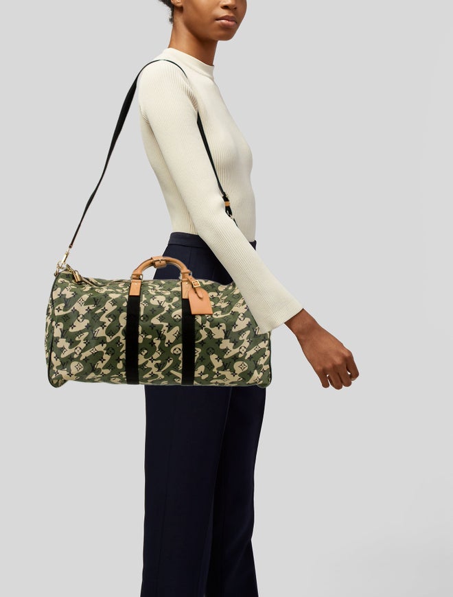 Louis Vuitton 2022 Landscape Keepall Bandoulière 50 w/ Strap - Blue ...