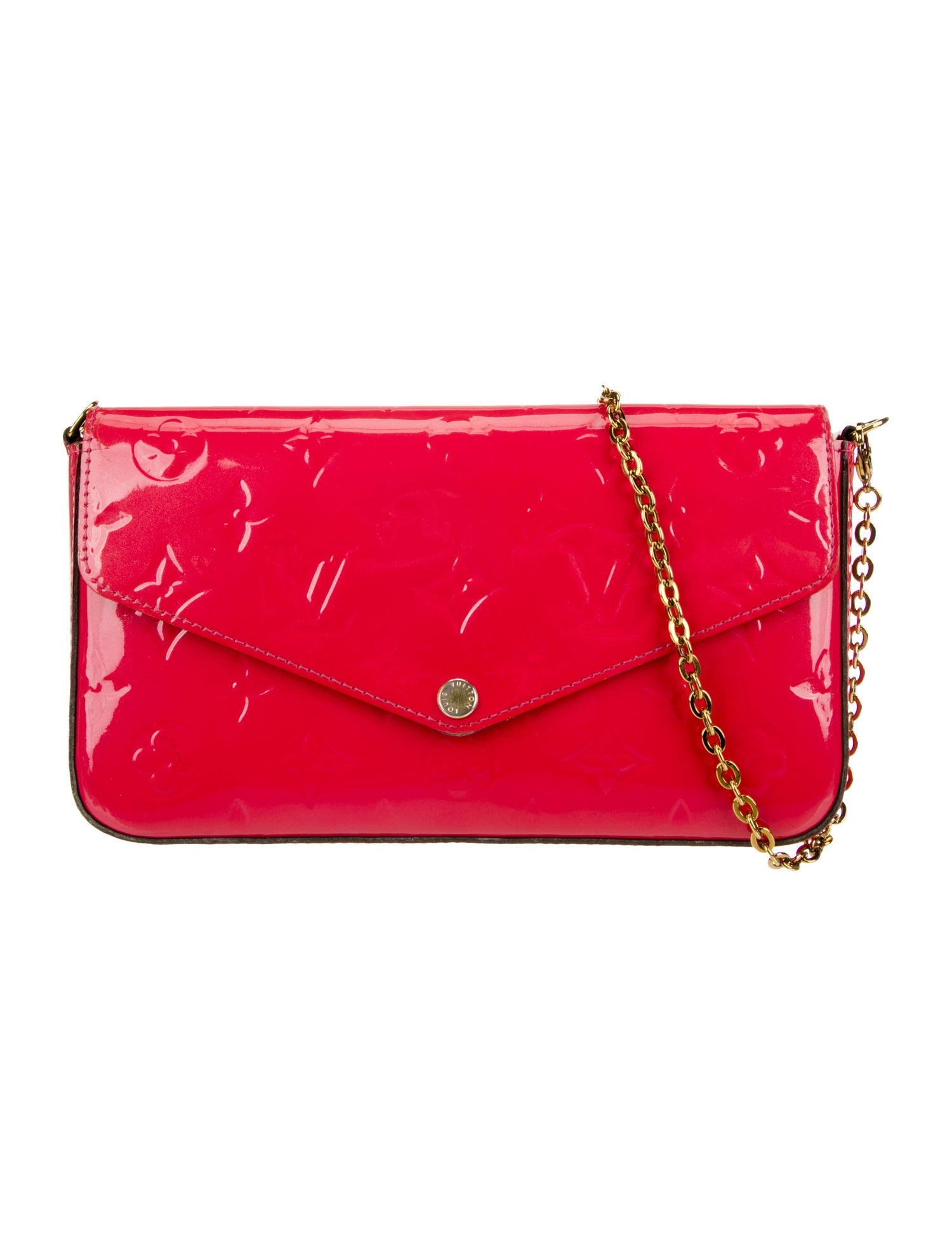 Louis Vuitton Monogram Vernis Pochette Félicie - Red Crossbody Bags ...