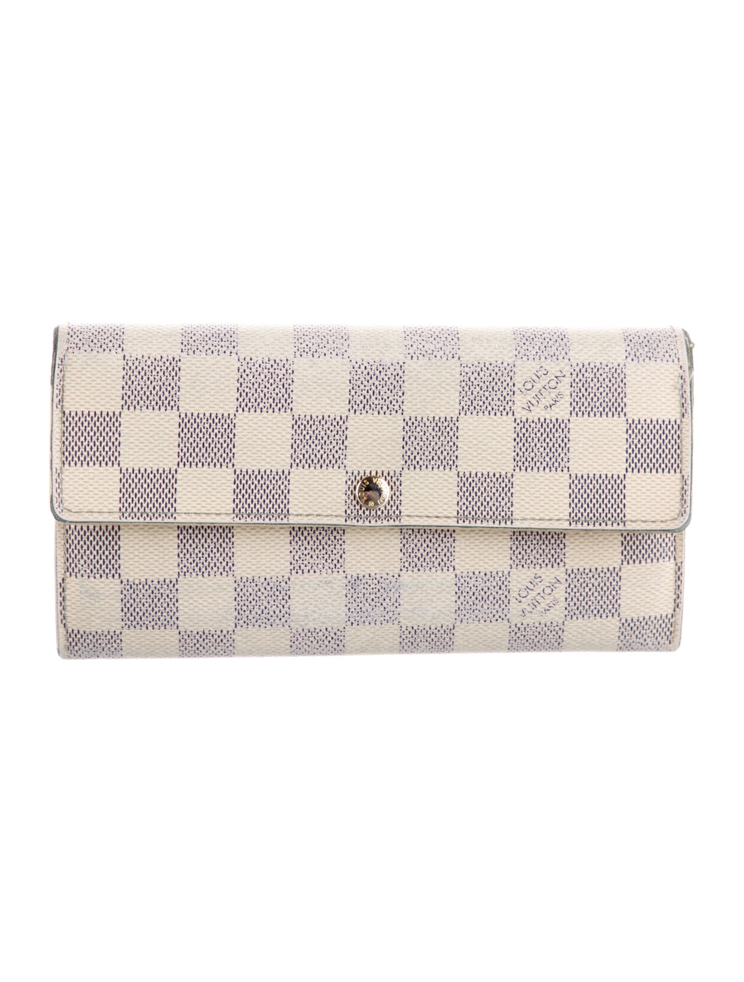 Louis Vuitton 2012 Damier Azur Pattern Sarah Wallet - Neutrals Wallets ...