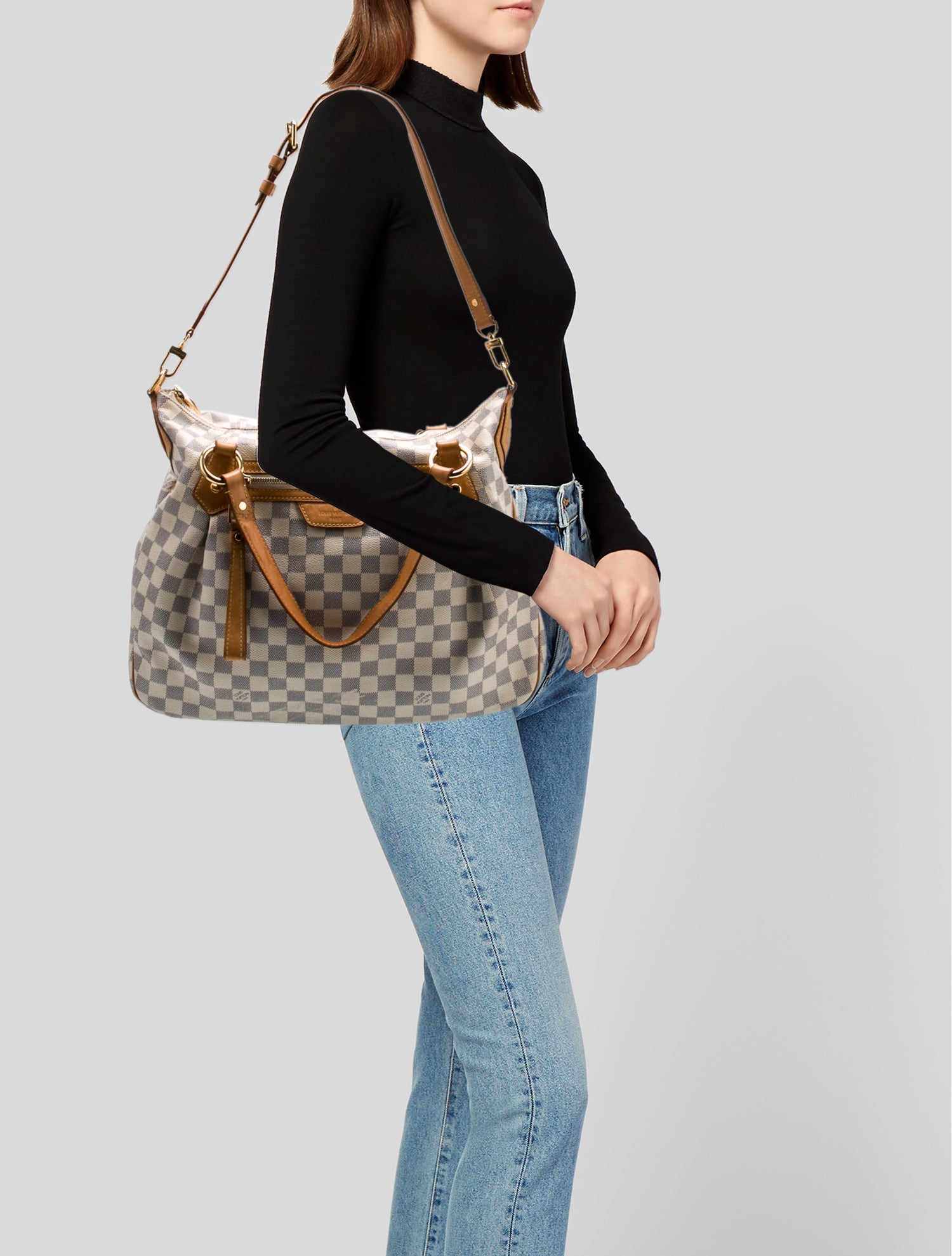 Louis Vuitton Damier Azur Pattern Galliera PM - Neutrals Shoulder Bags ...