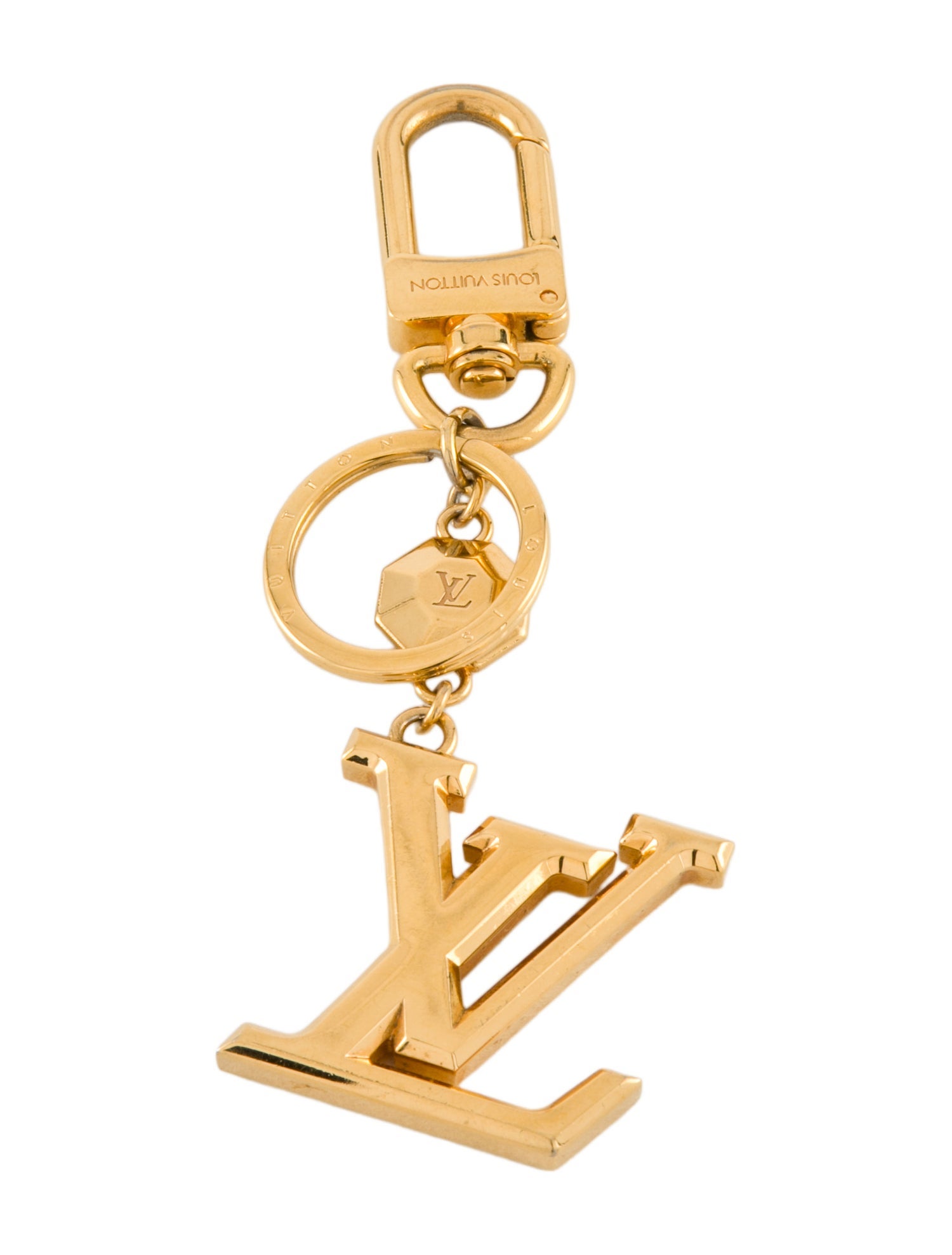 Louis Vuitton Facettes Bag Charm & Key Holder - Gold Keychains ...