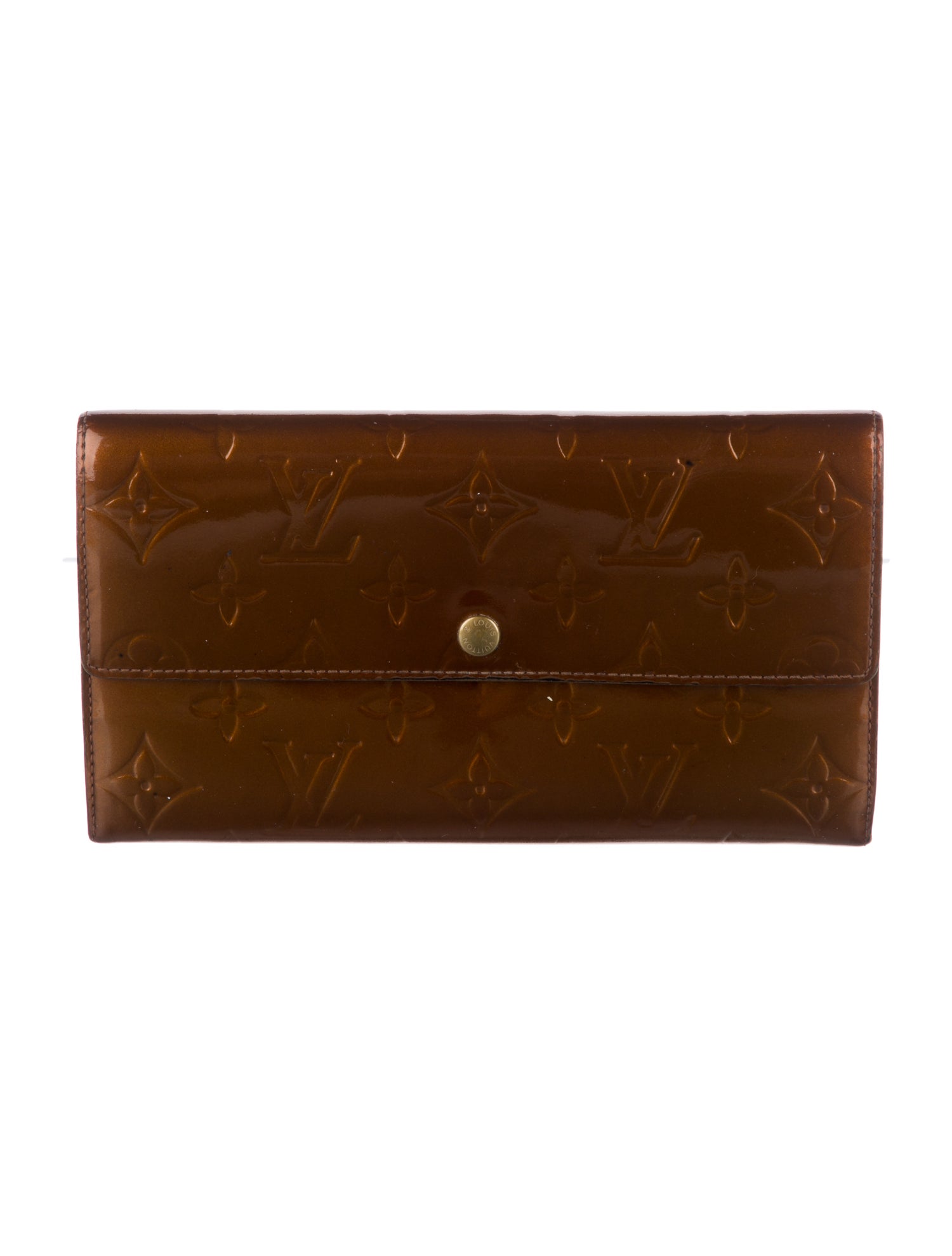 Louis Vuitton LV Monogram Vernis Patent Leather Wallet - Brown Wallets ...