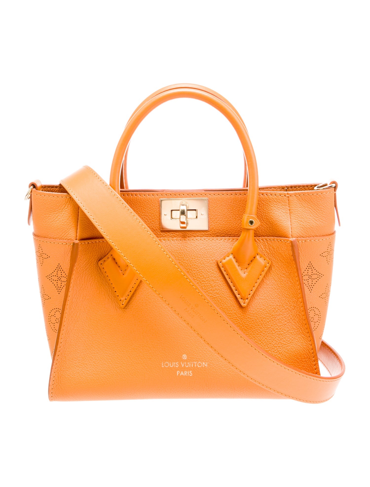 Louis Vuitton Monogram On My Side PM - Orange Handle Bags, Handbags ...