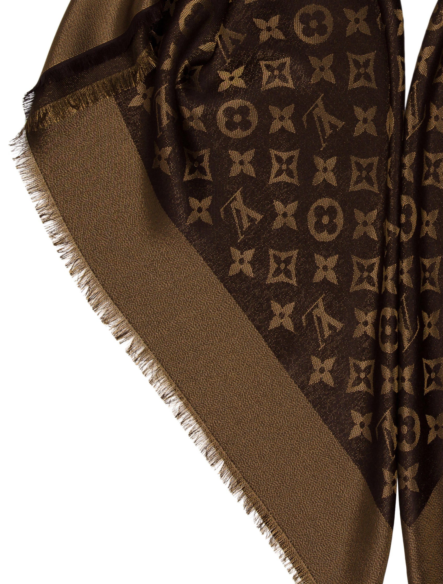 Louis Vuitton Monogram Shine Shawl - Brown Scarves and Shawls ...