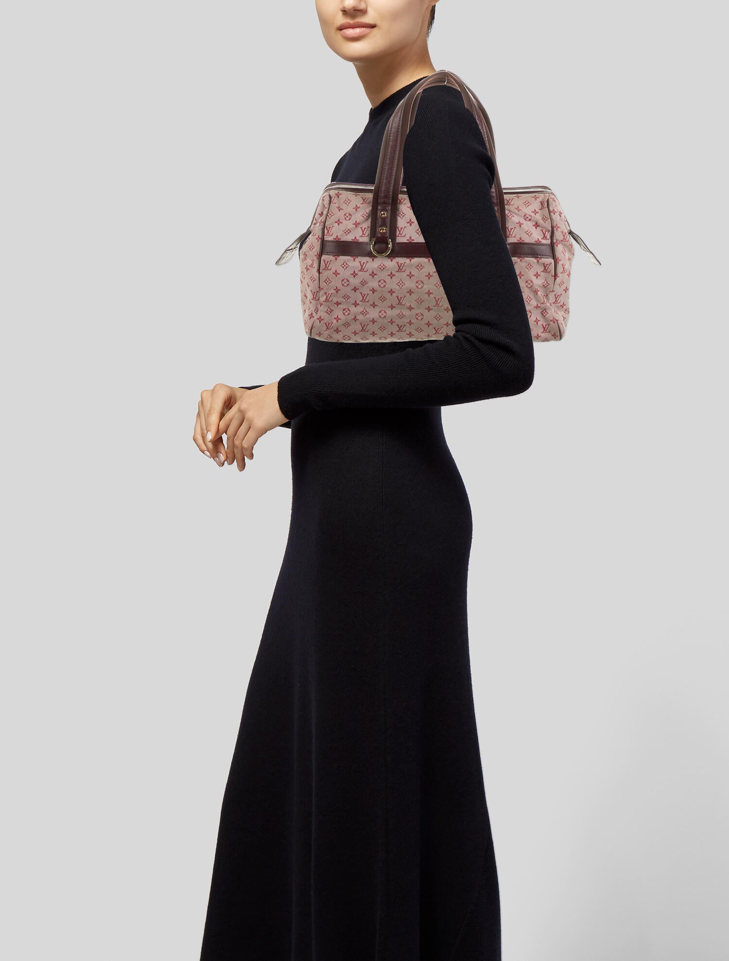 Louis Vuitton Monogram Mini Lin Josephine GM - Burgundy Handle Bags ...