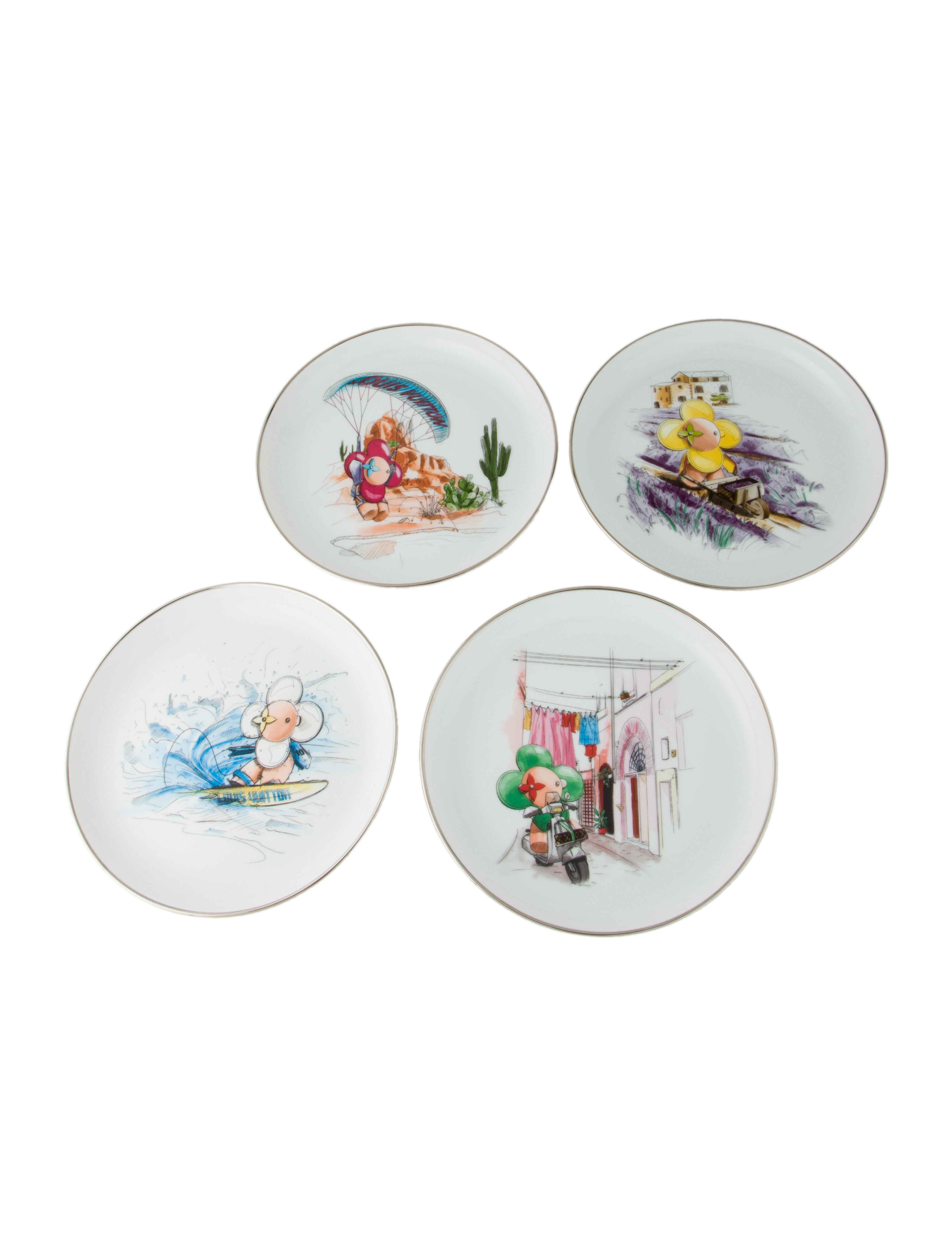 Louis Vuitton Set of 4 Vivienne 4 Seasons Plate Set - Purple, 4 pieces ...