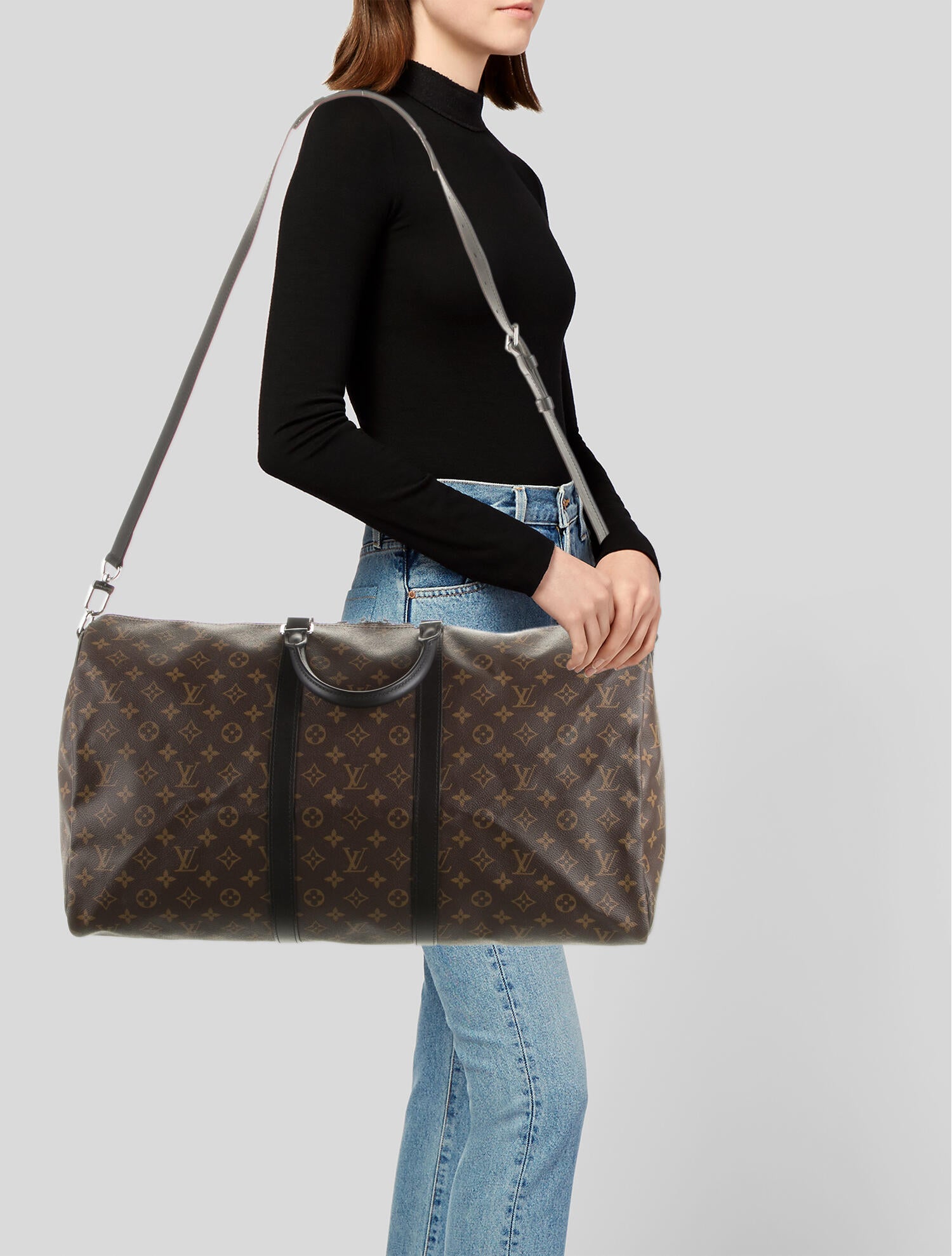 Louis Vuitton Monogram Macassar Keepall Bandoulière 55 - Brown ...