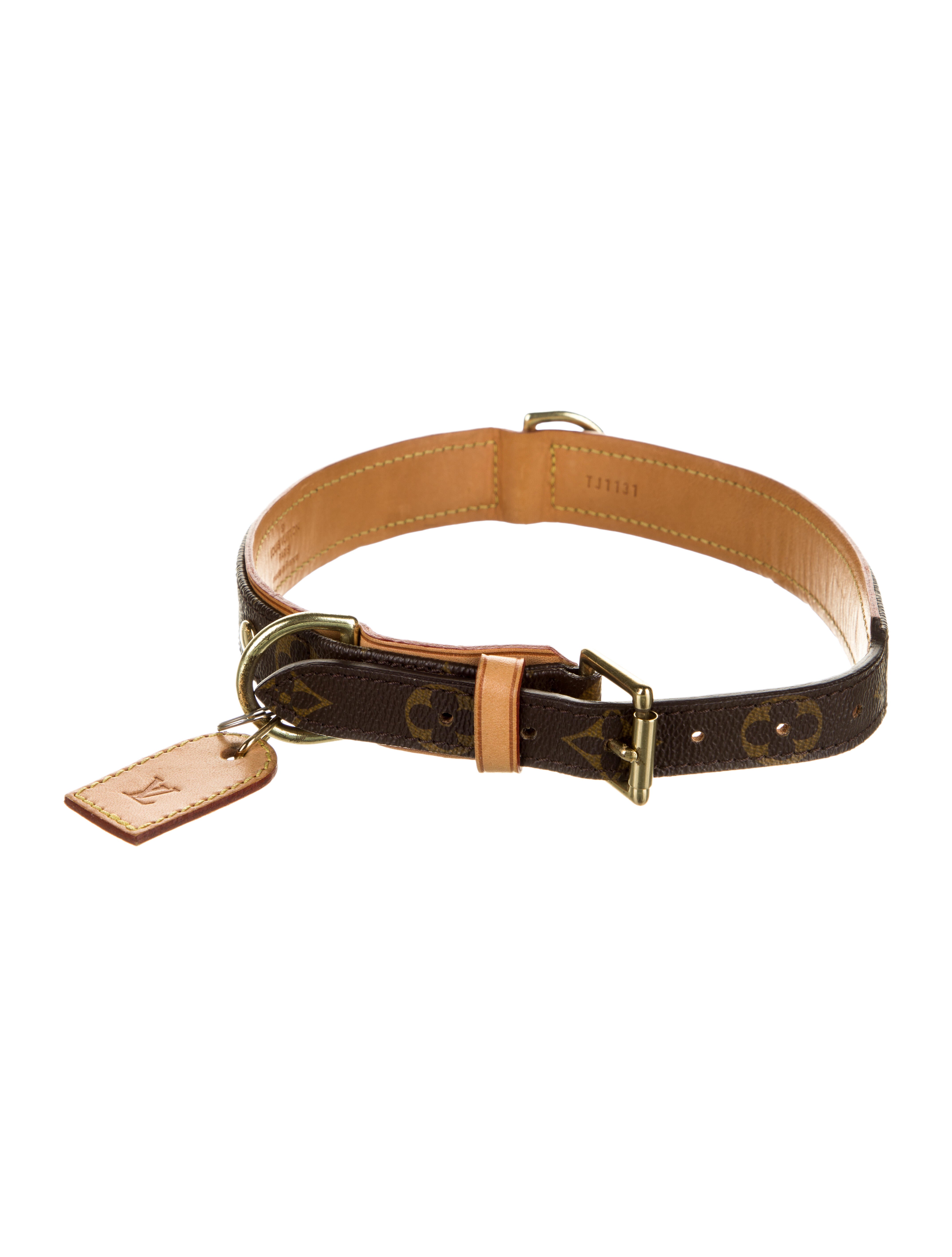 Louis Vuitton Baxter Monogram Collar & Vintage Leash Set - Brown Pet ...
