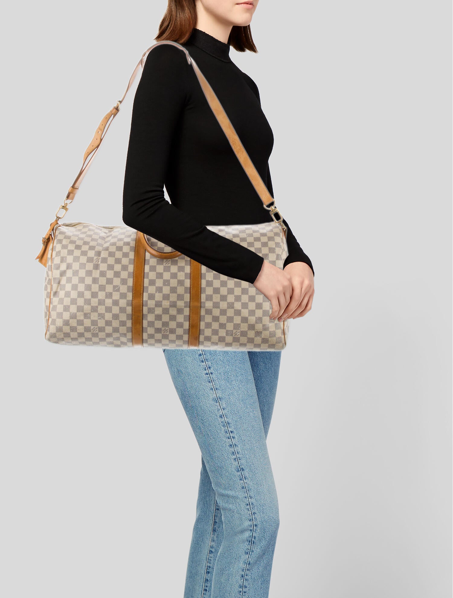 Louis Vuitton Damier Azul Keepall Bandoulière 55 - Blue Luggage and ...