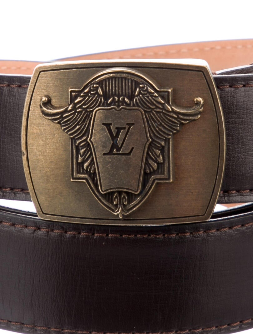 Louis Vuitton 2008 Utah Ecusson Belt - Brown Belts, Accessories ...