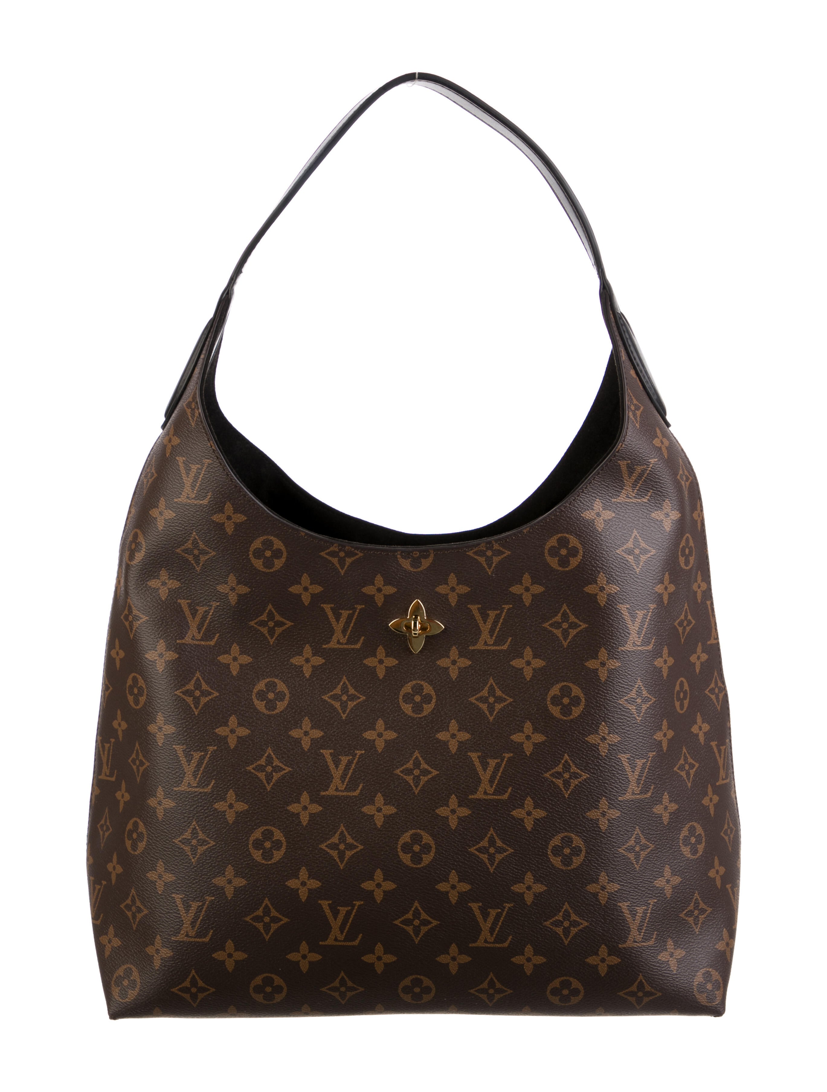 Louis Vuitton Monogram Flower Hobo Brown Hobos Handbags Lou622555 The Realreal