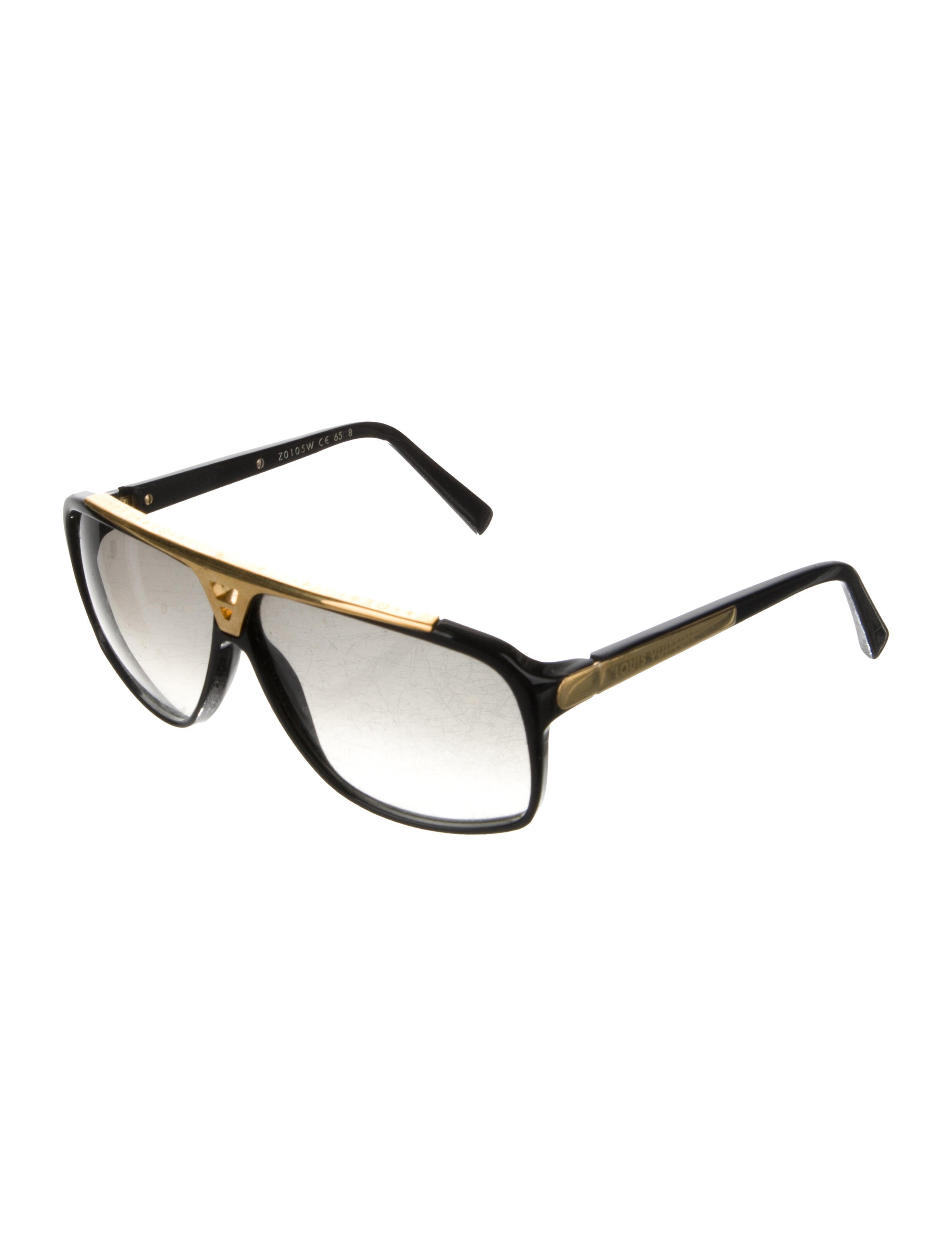 Louis Vuitton Evidence Aviator Sunglasses - Black Sunglasses ...