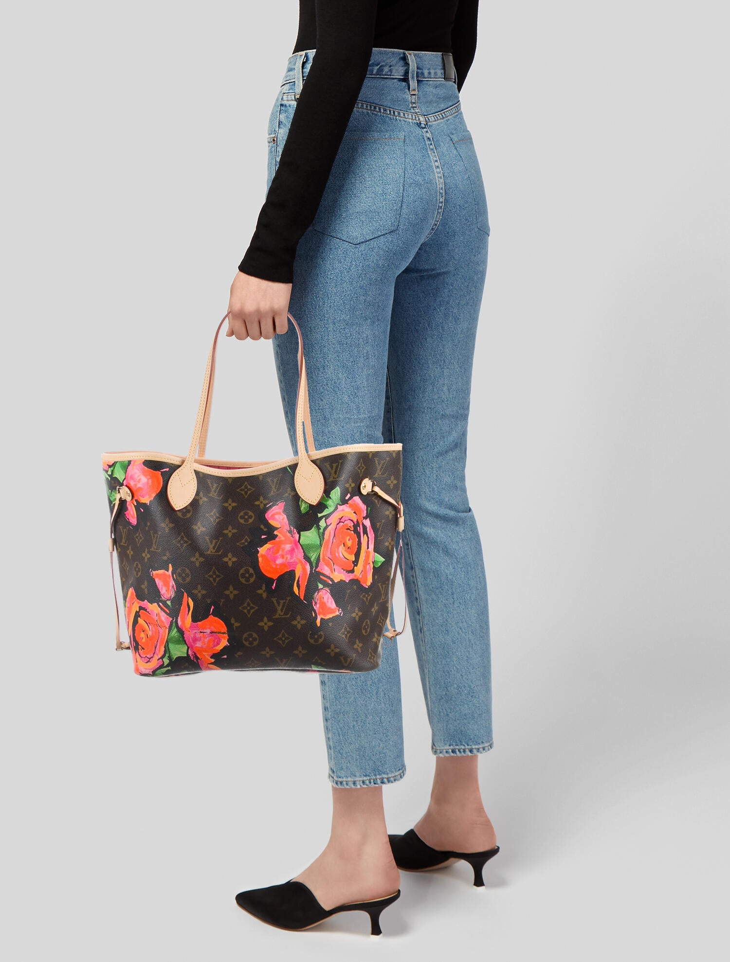 Louis Vuitton Monogram Roses Neverfull MM - Brown Totes, Handbags ...