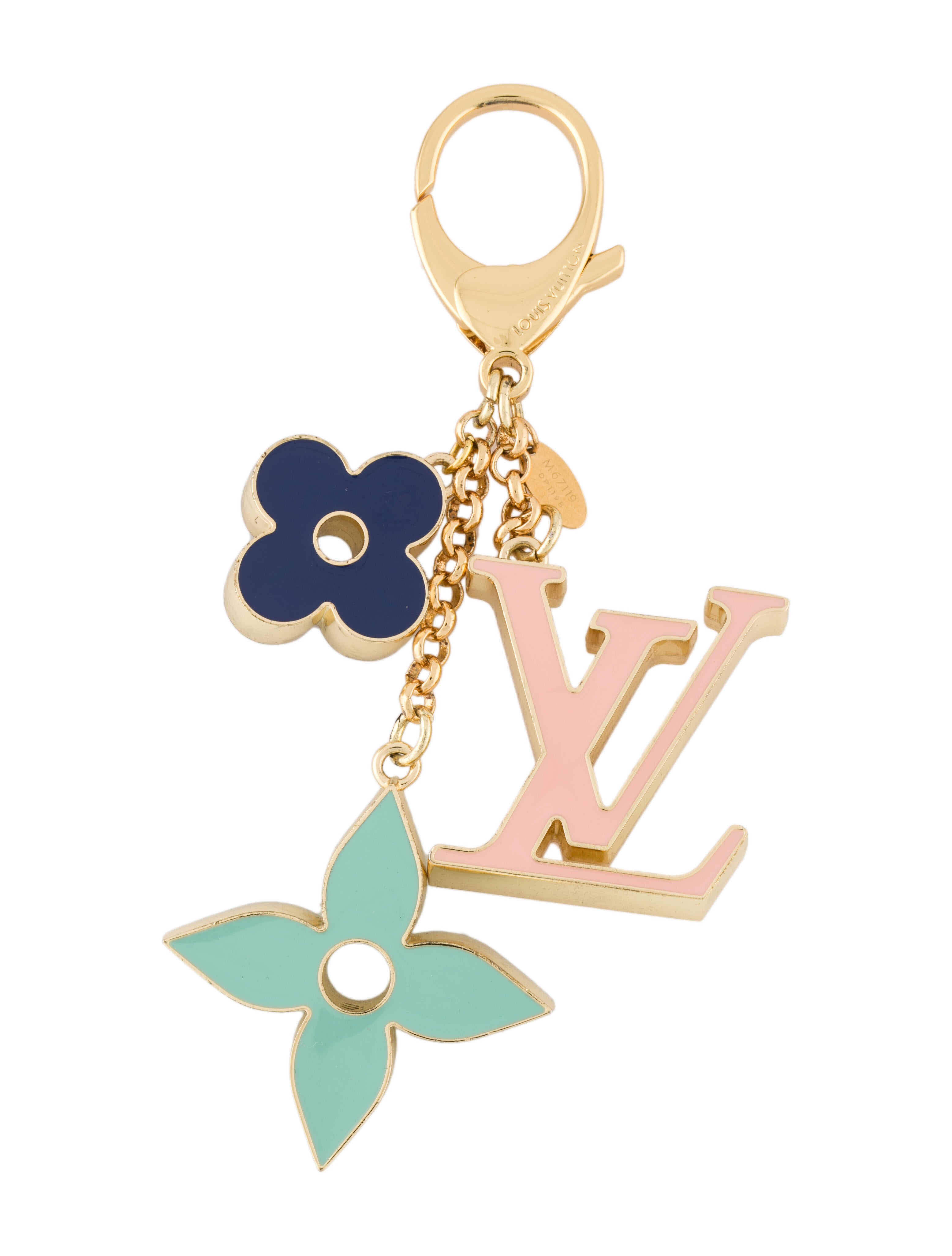 Louis Vuitton Fleur Bag Charm & Key Holder - Blue Keychains ...