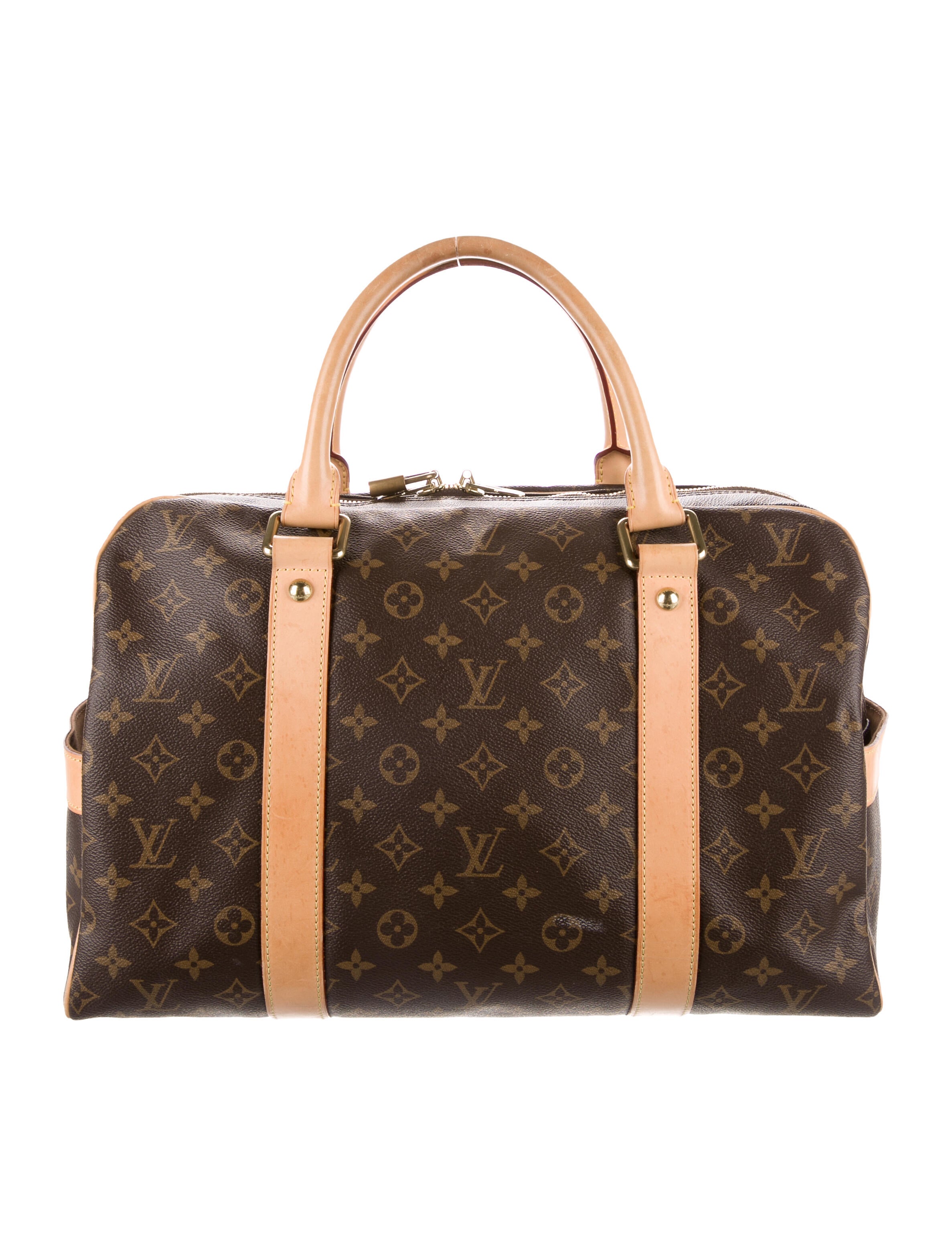 Louis Vuitton Monogram Carryall Weekender Bag - Brown Handle Bags ...