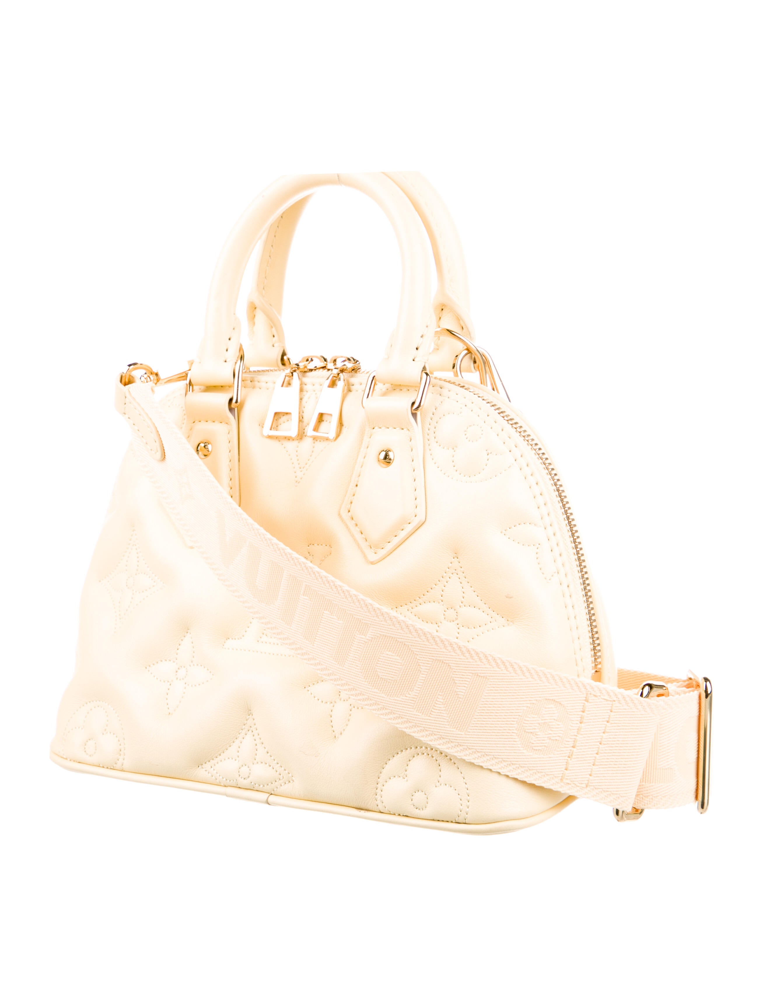 Louis Vuitton Calfskin Bubblegram Alma BB w/ Strap - Yellow Mini Bags, Handbags - LOU640287 ...
