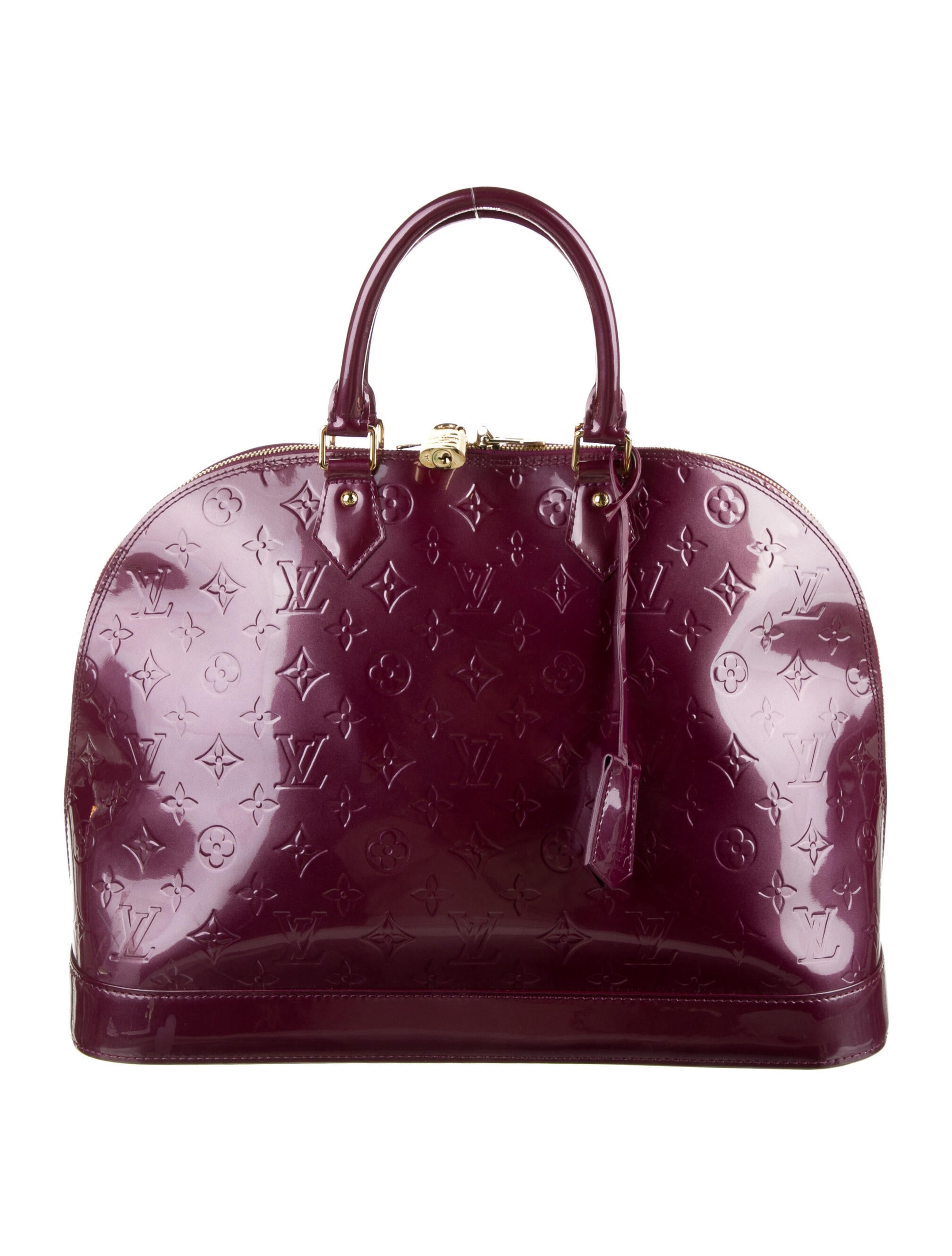 Louis Vuitton Monogram Vernis Alma GM - Burgundy Handle Bags, Handbags ...