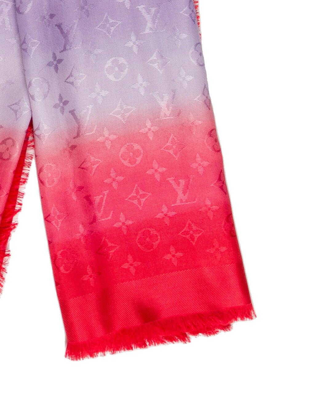 Louis Vuitton Cashmere Damier Azur Pattern Shawl - Neutrals Scarves and ...