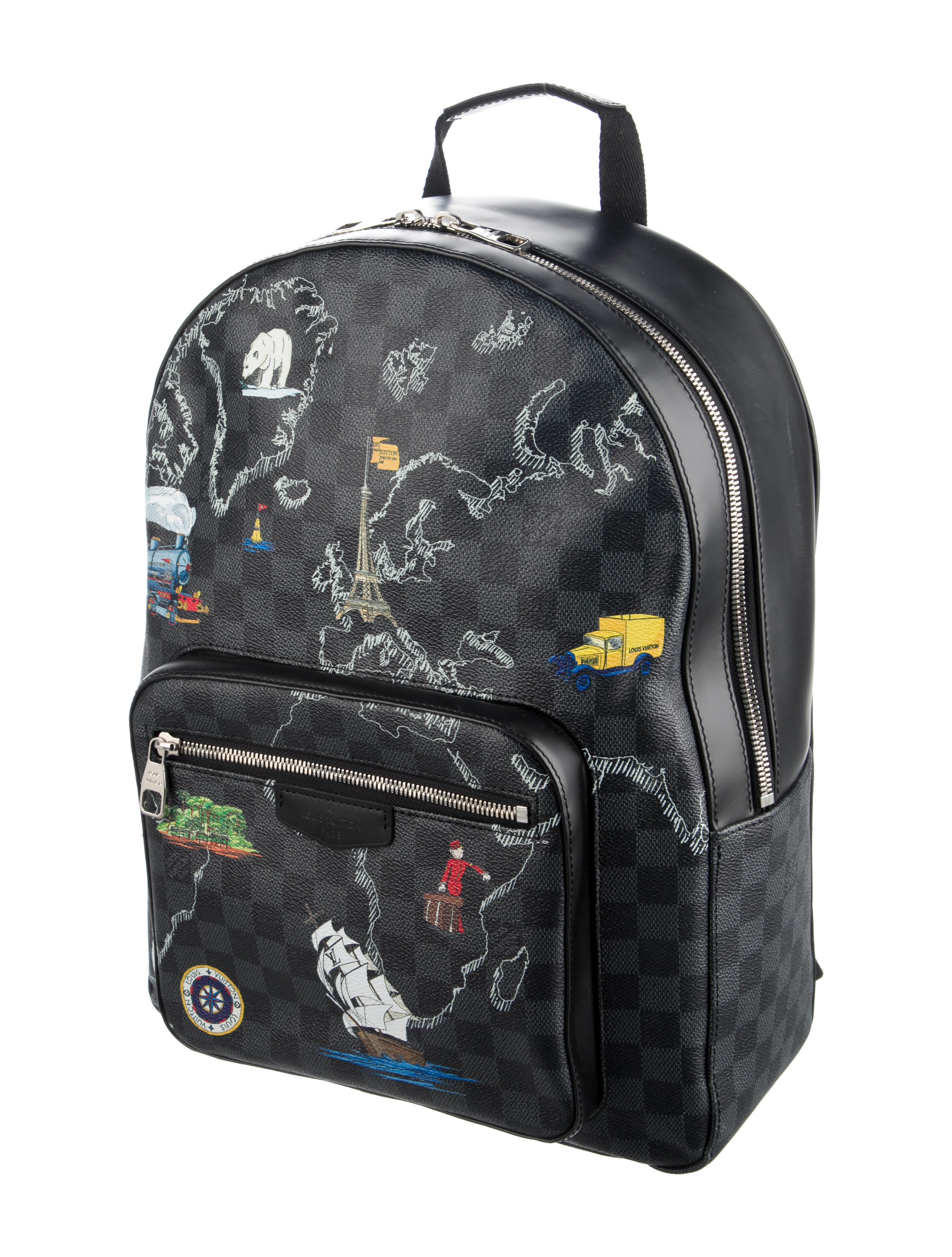 Louis Vuitton Damier Graphite World Map Josh Backpack - Black Backpacks ...