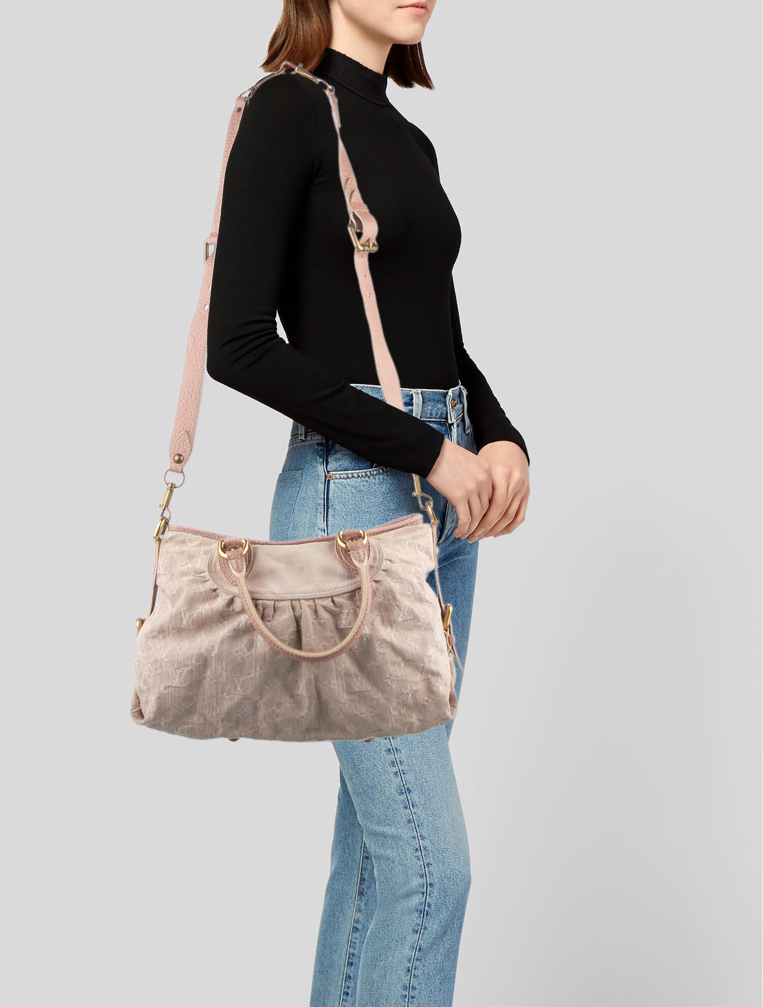 Louis Vuitton Monogram Denim Neo Cabby MM - Pink Shoulder Bags ...