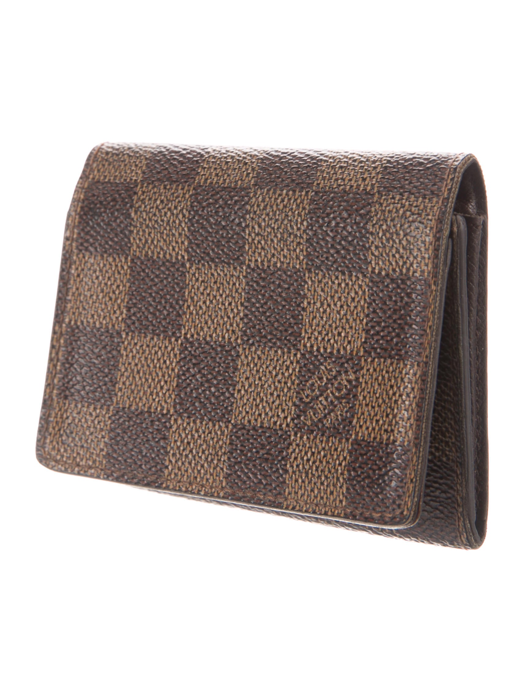 Louis Vuitton Damier Ebene Pattern Leather Wallet - Wallets ...