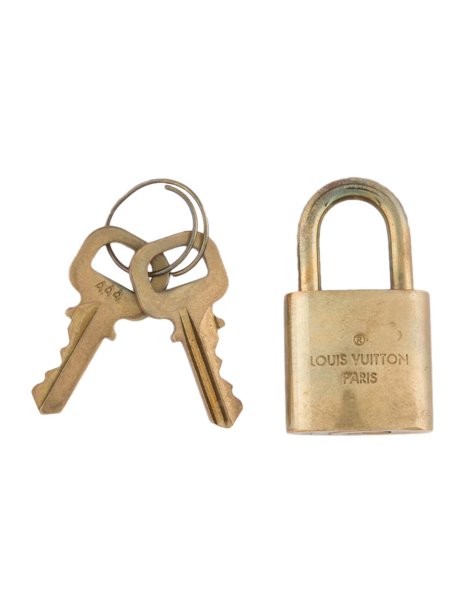 Louis Vuitton Brass Lock and Key Set - Gold Bag Accessories ...